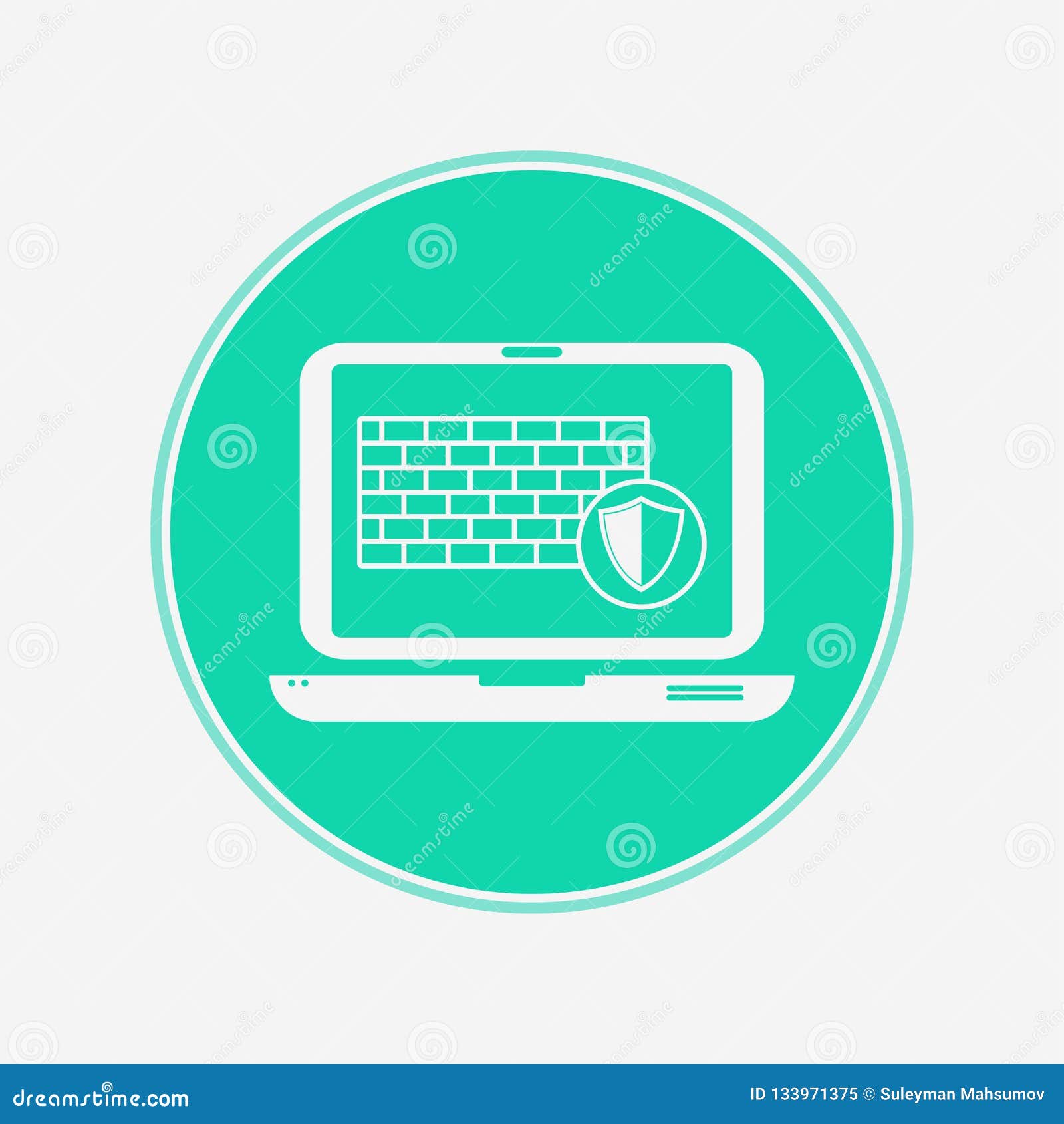 Firewall Vector Icon Sign Symbol Stock Vector - Illustration of vector ...