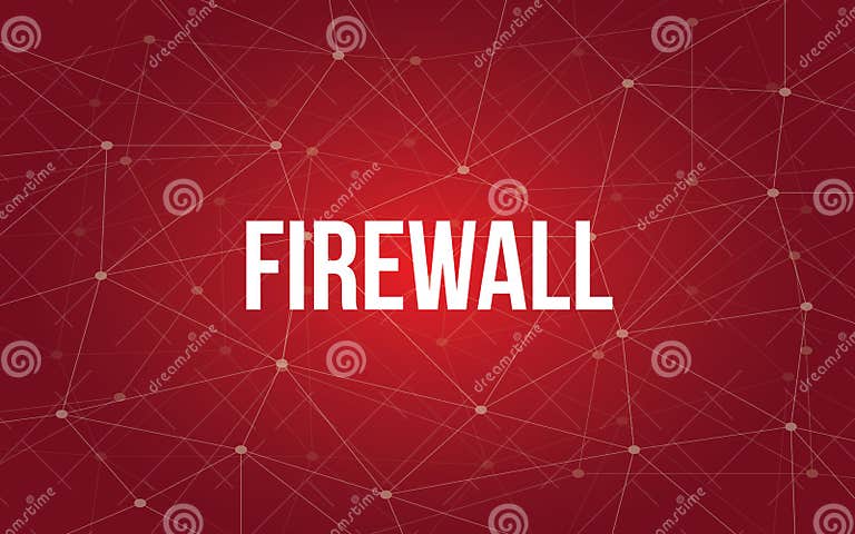Firewall White Text Illustration with Red Constellation Map As ...