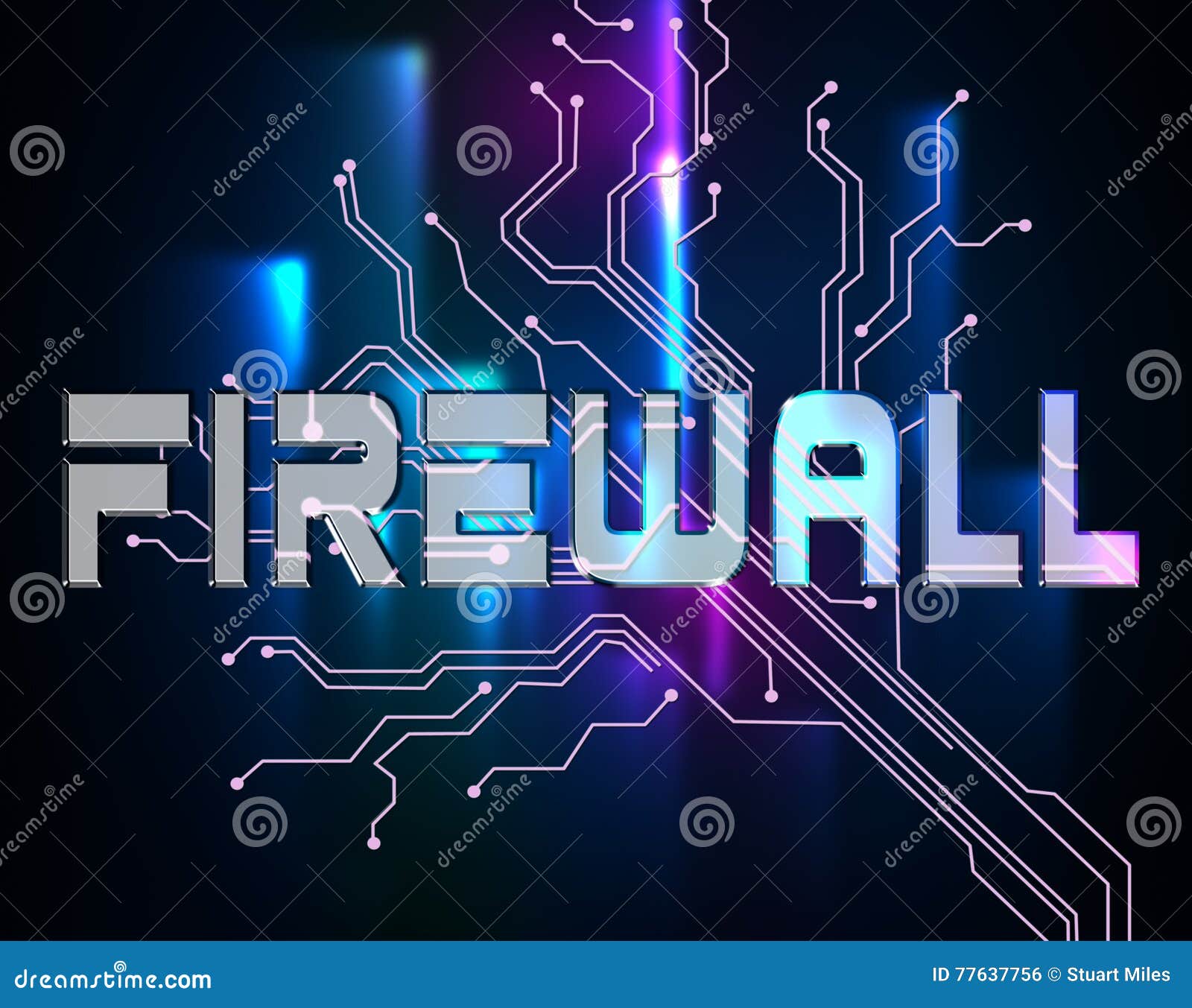 Firewall Word Means No Access and Defence Stock Illustration ...