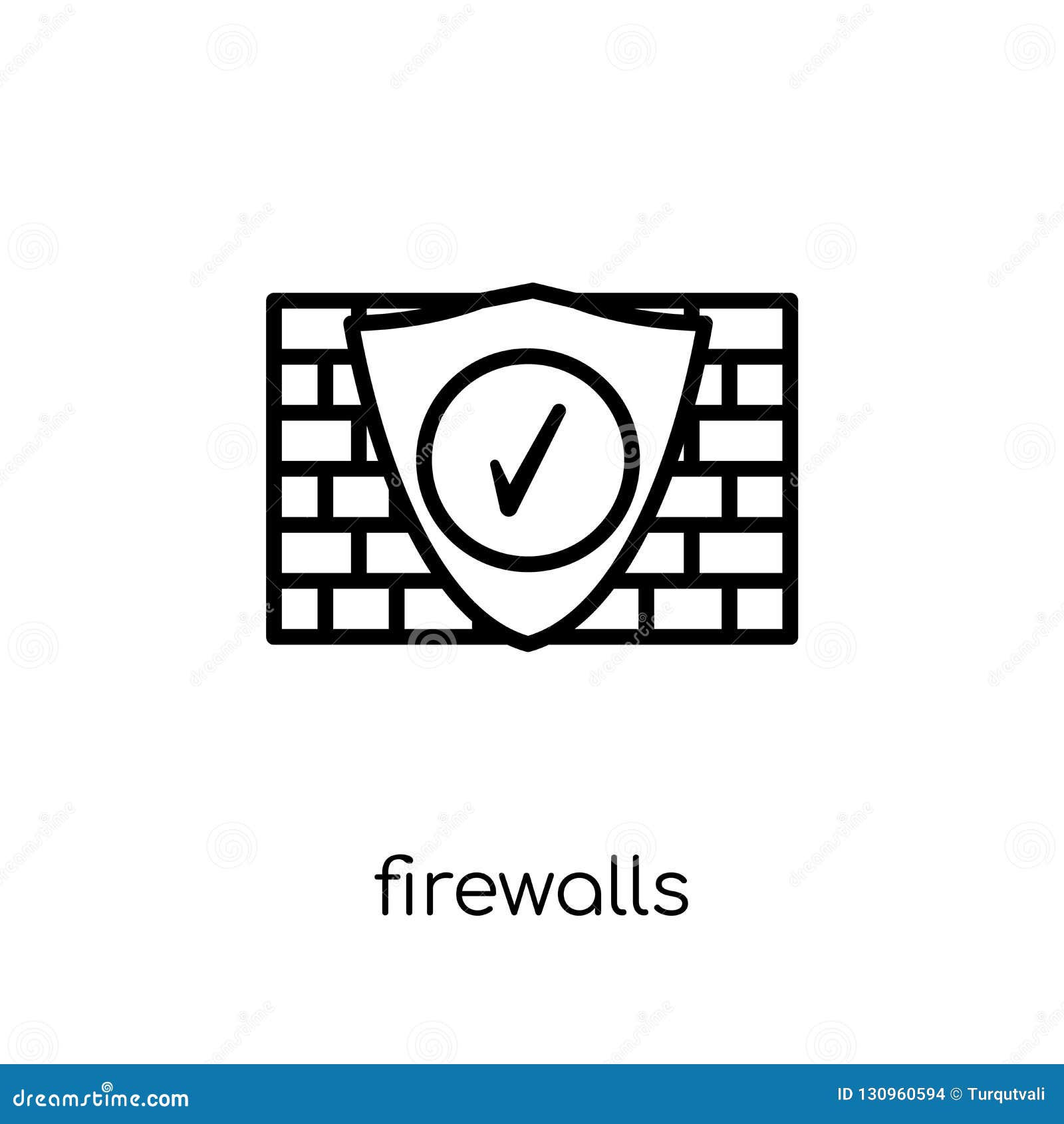 Firewalls Icon. Trendy Flat Vector Firewalls Icon On White Background ...