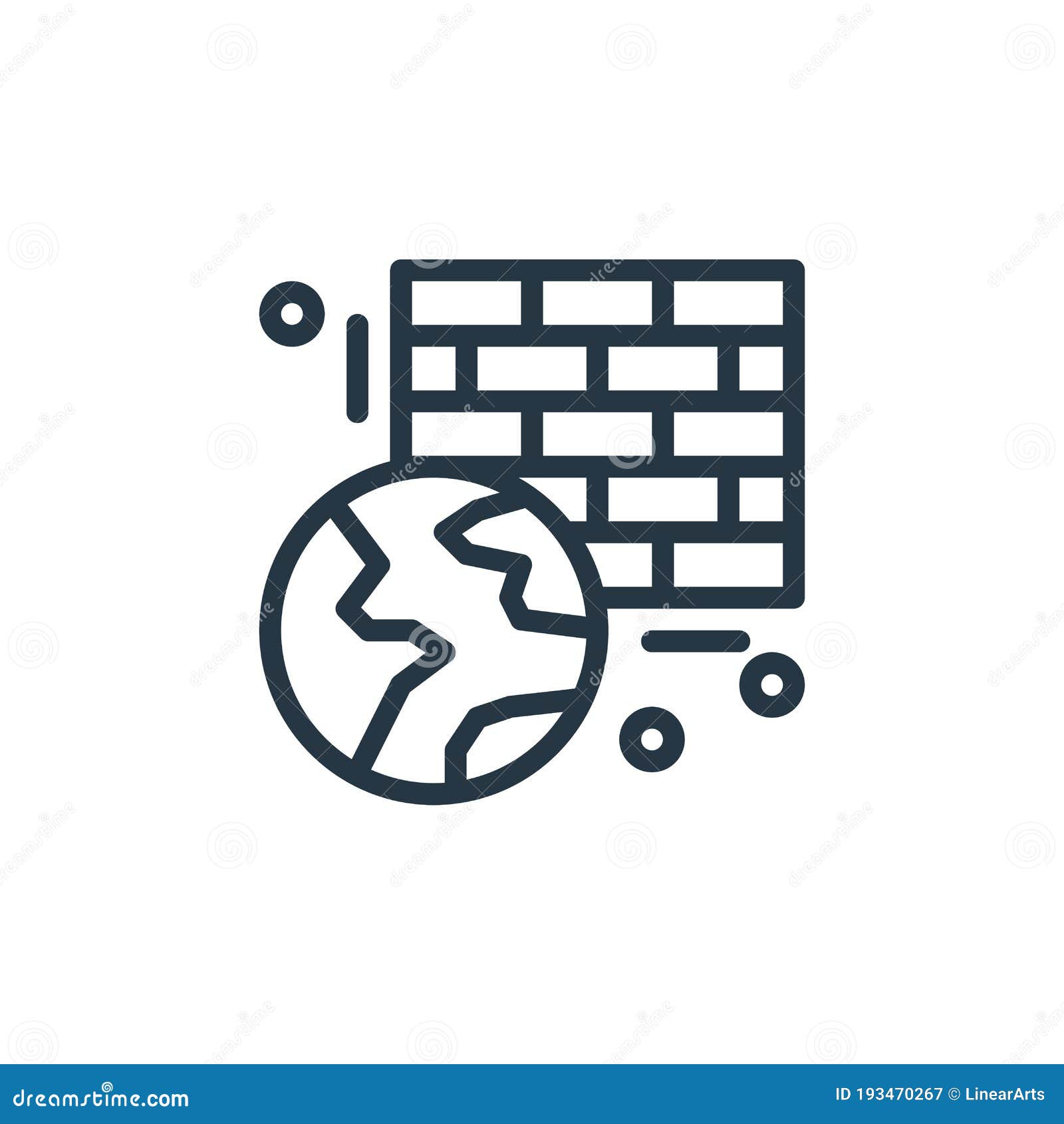 Firewalls Icon Vector from Hardware Network Concept. Thin Line ...