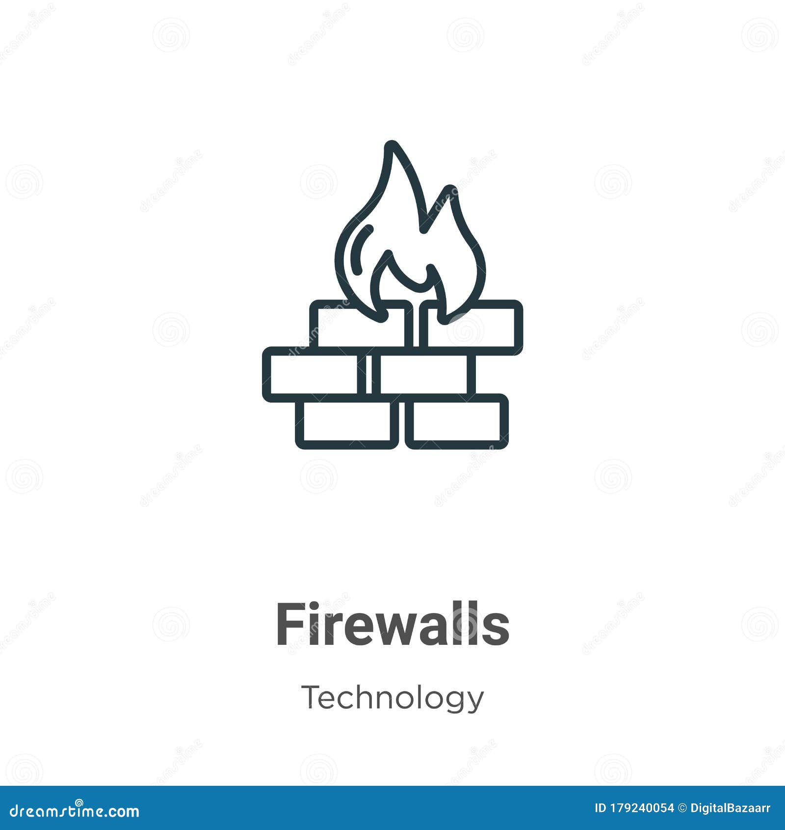 Firewalls Icon. Trendy Firewalls Logo Concept On White Background From ...