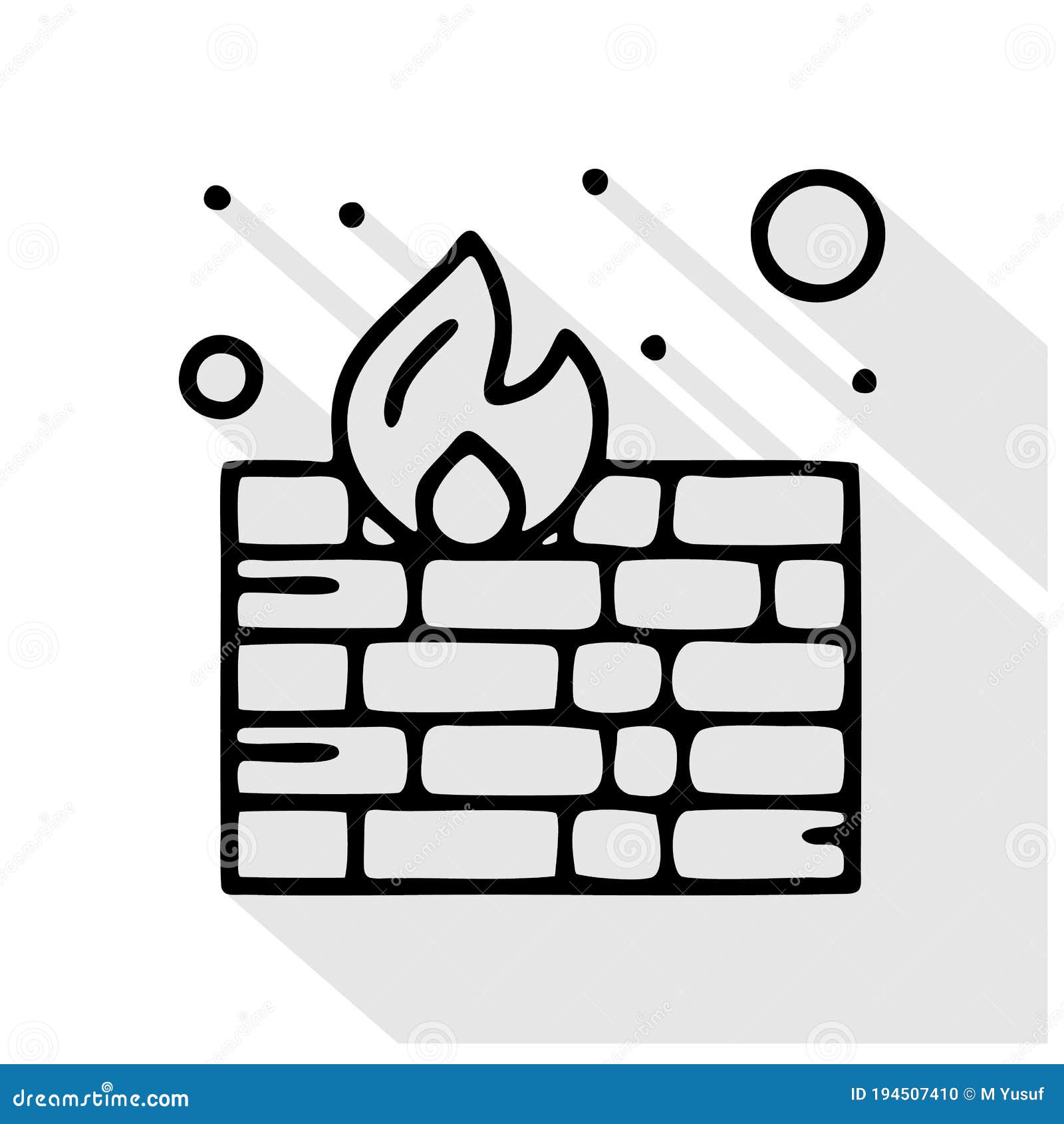 Firewalls Vector Icon In 6 Different Modern Styles. Black, Two Colored ...