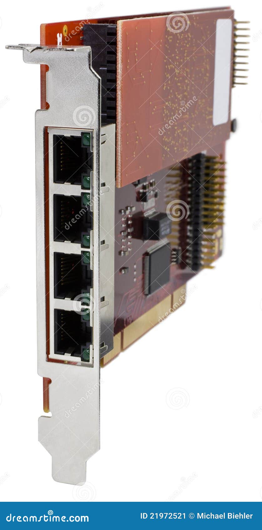Firewire 800 Card for Server Computers Stock Image - Image of network ...