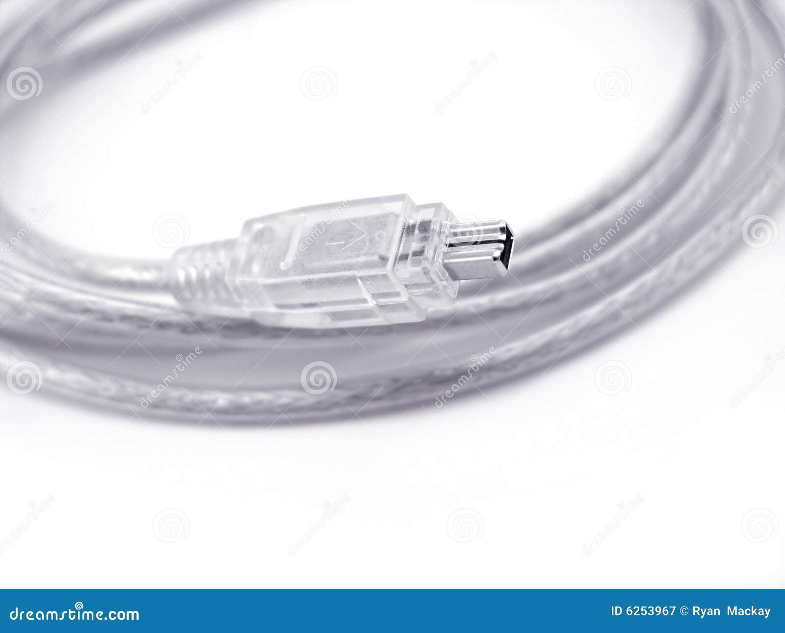 Firewire cable stock image. Image of plug, internet, isolated - 6253967