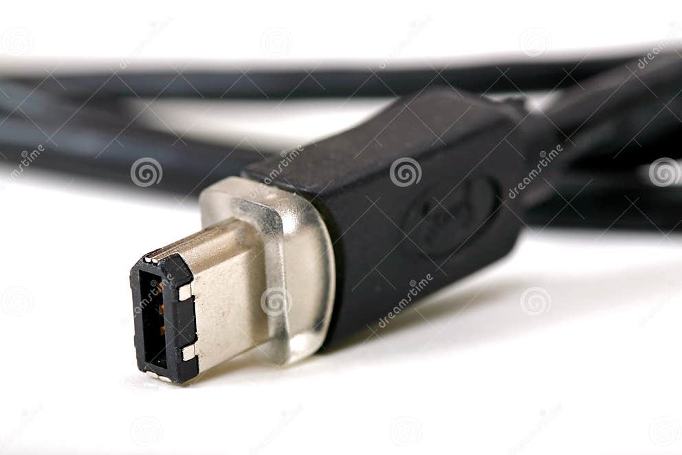 Firewire cable isolated stock image. Image of cable, flow - 10014857