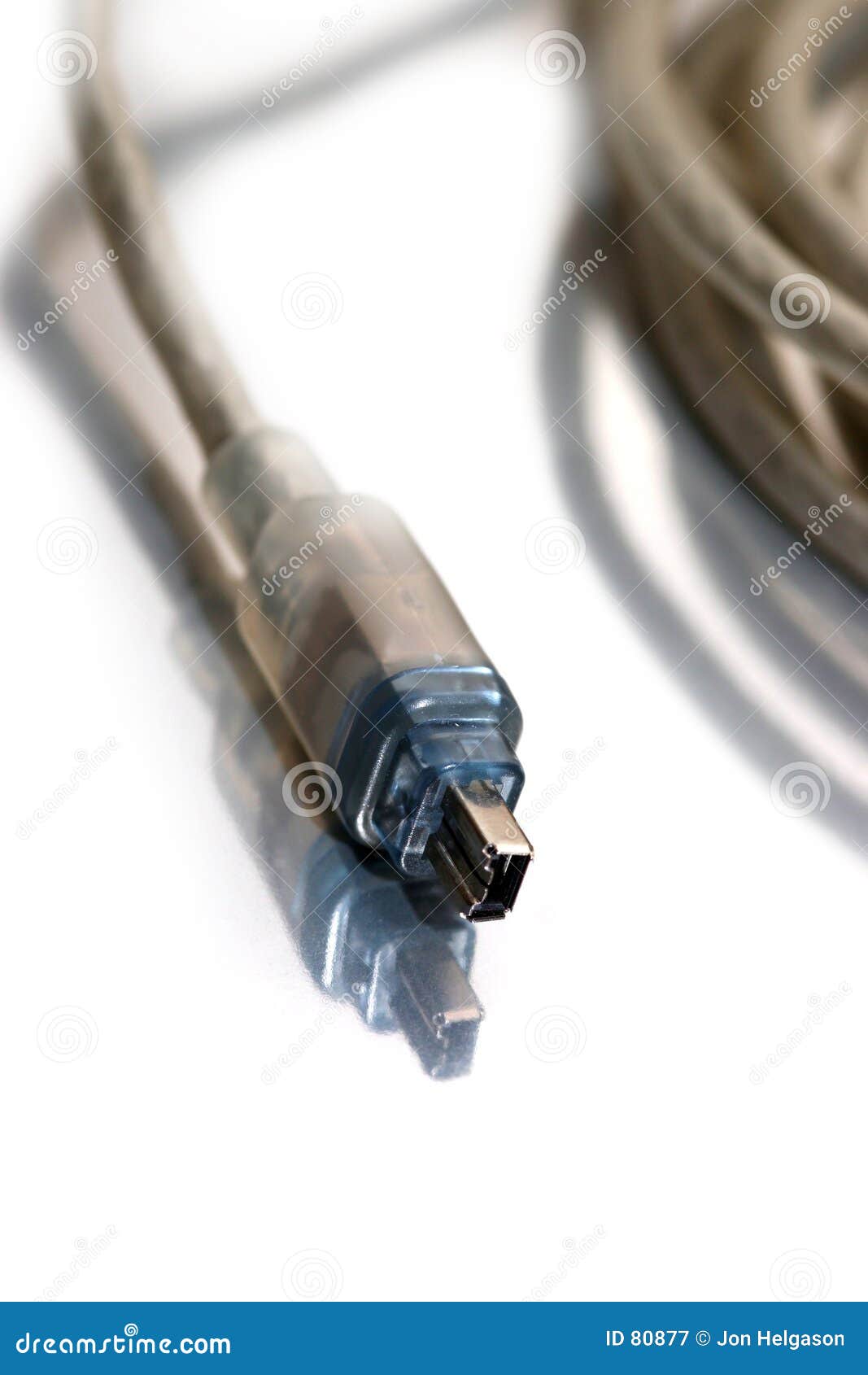 Firewire Cord for Digital Video Stock Image - Image of bitrate ...