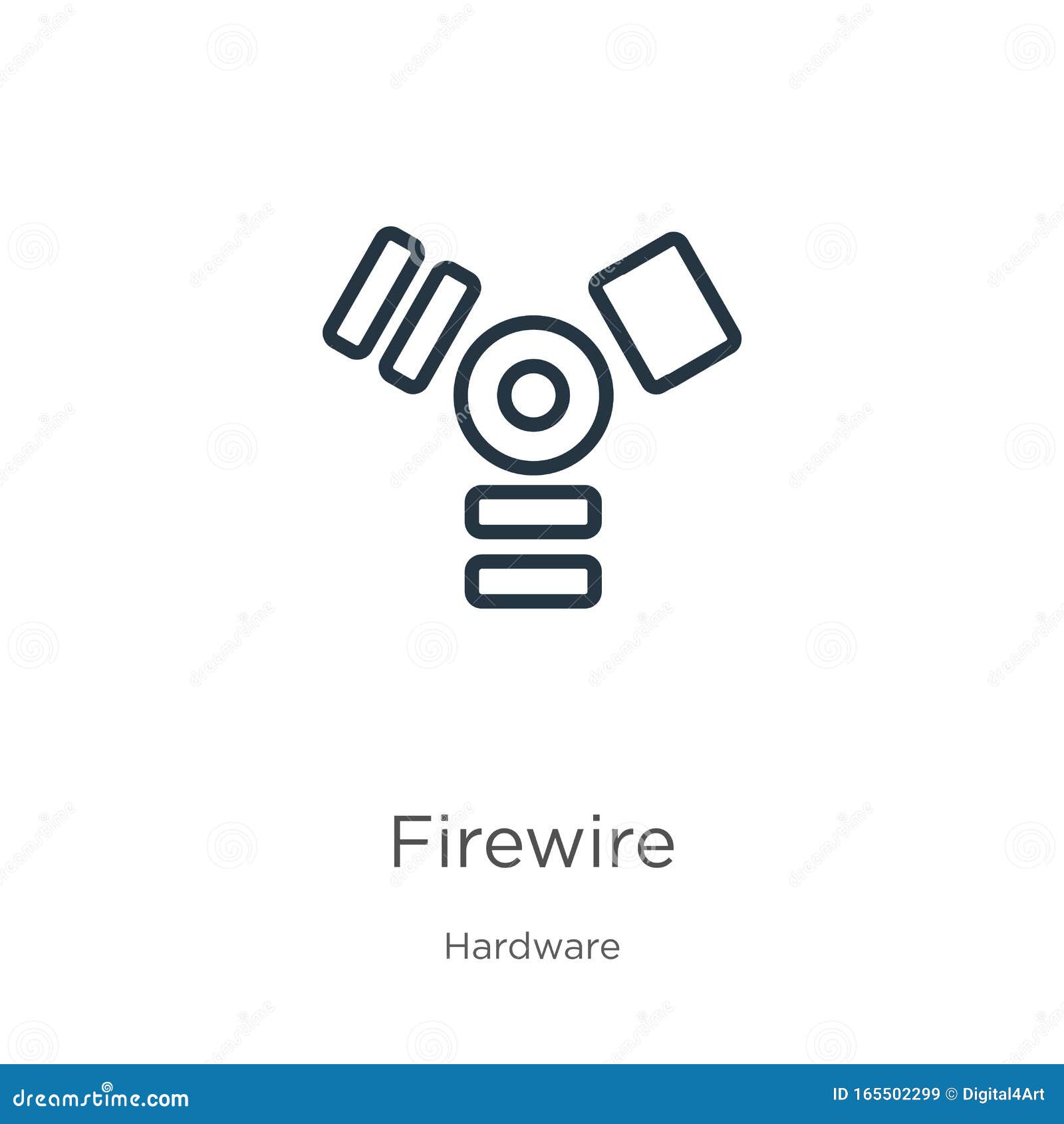 Firewire Linear Icon. Modern Outline Firewire Logo Concept On Wh Vector ...