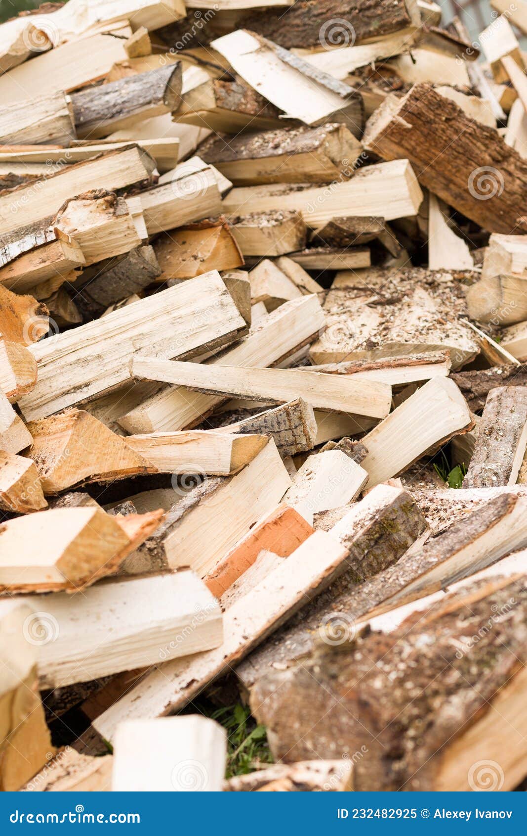 Firewood Background - Chopped Firewood on a Stack. Dry Chopped Firewood ...