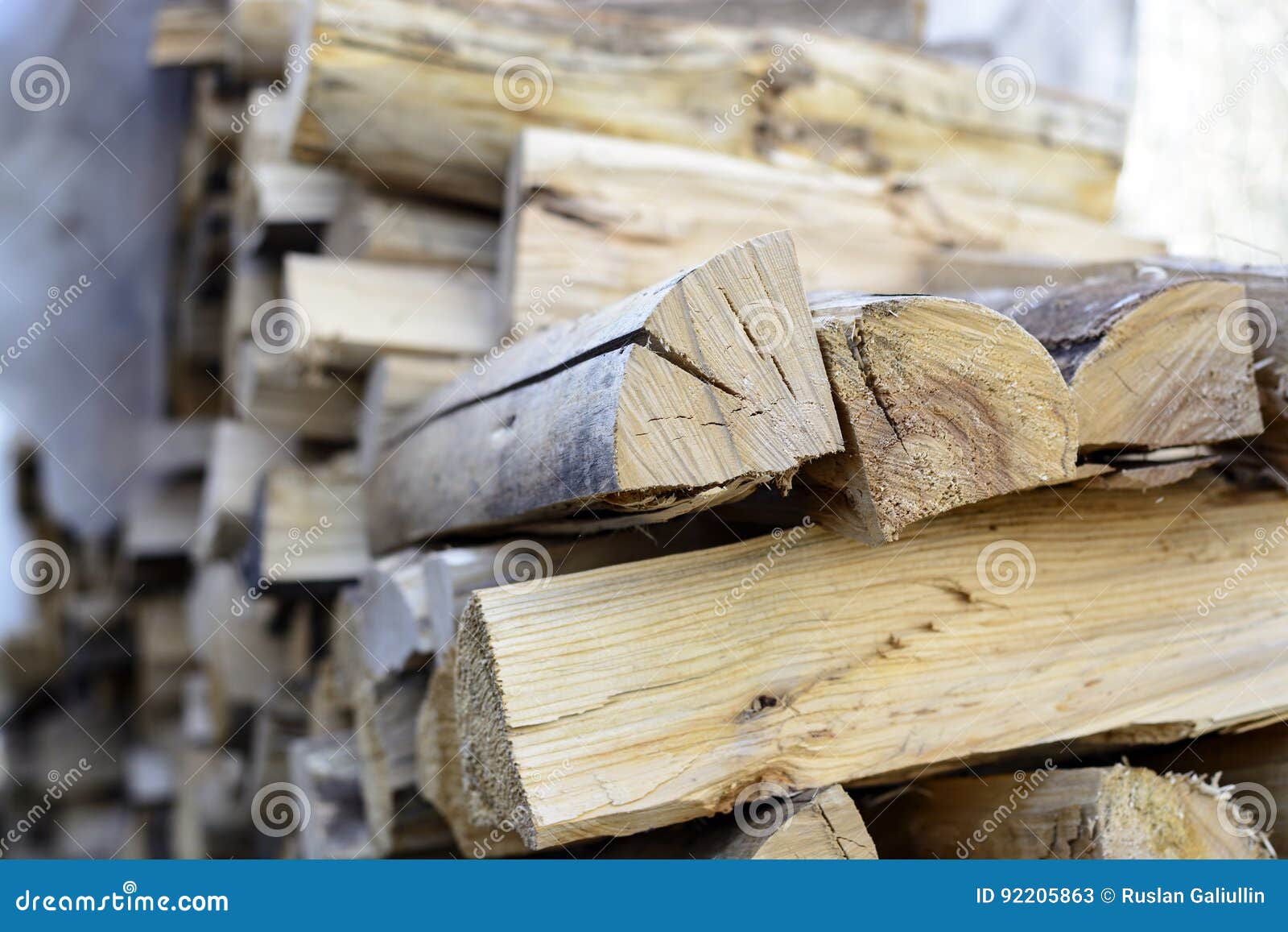 Firewood Background - Split Hardwood Kiln-dried. Split Firewood In The ...