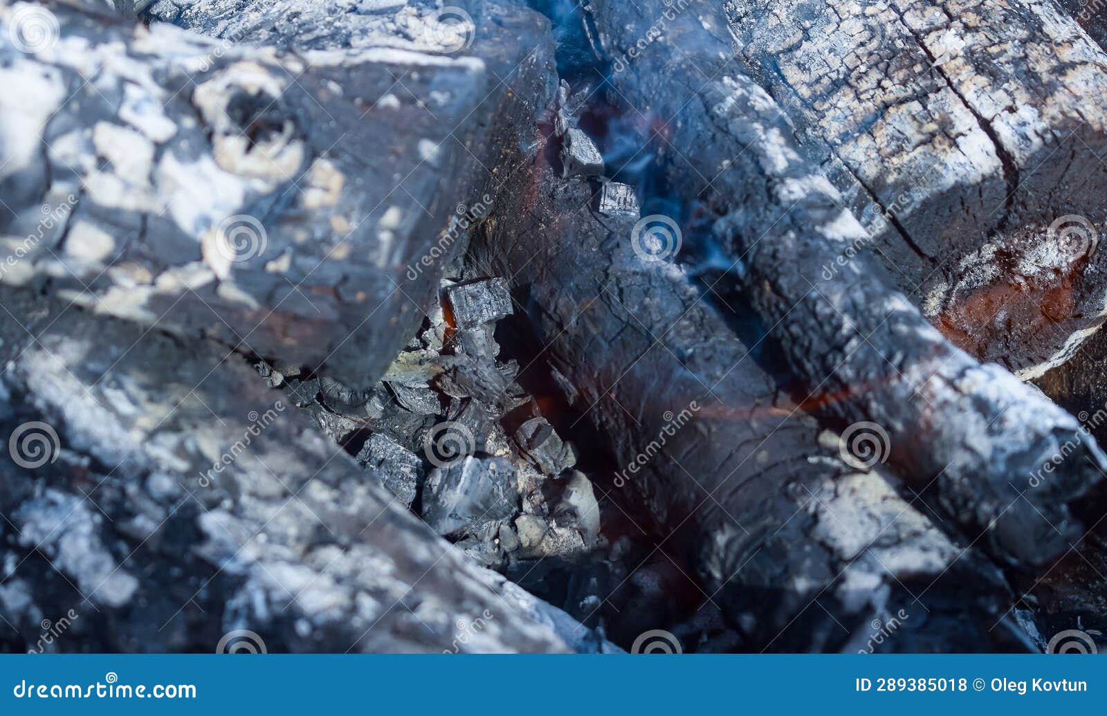 Firewood Burning in the Brazier, Smoldering Log Coals Stock Photo ...
