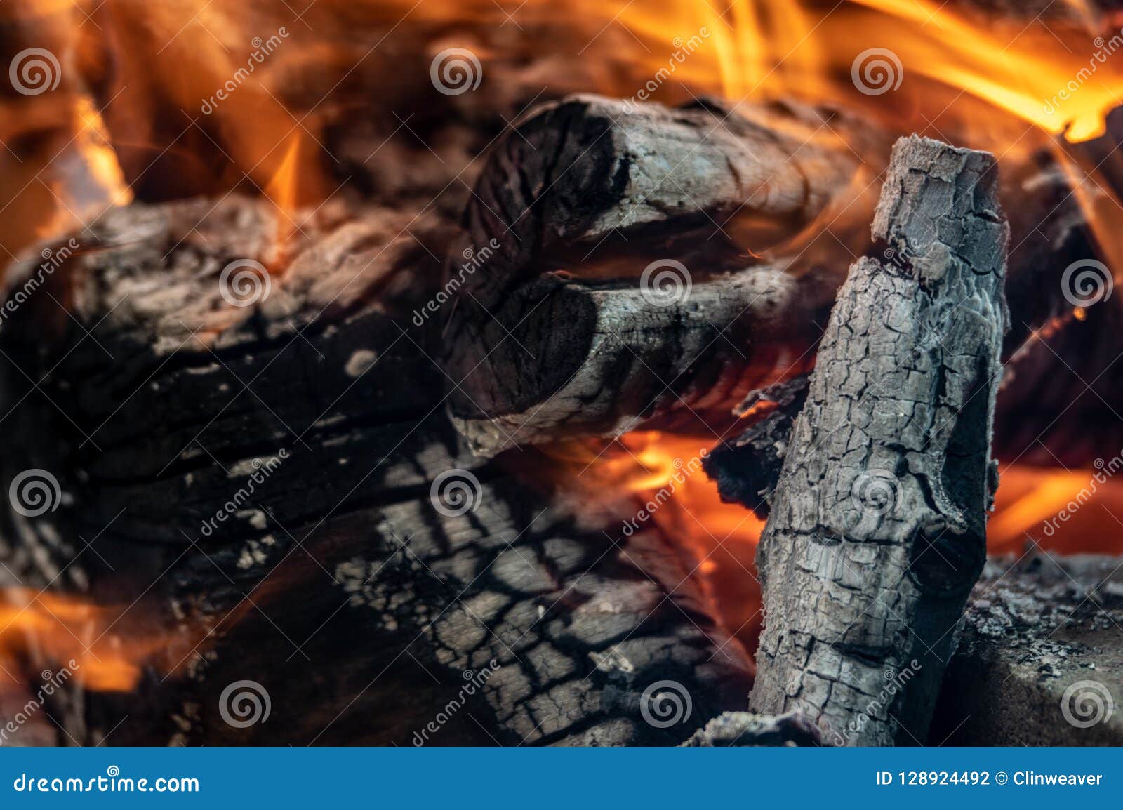 Firewood in the Fire stock photo. Image of glowing, night - 128924492