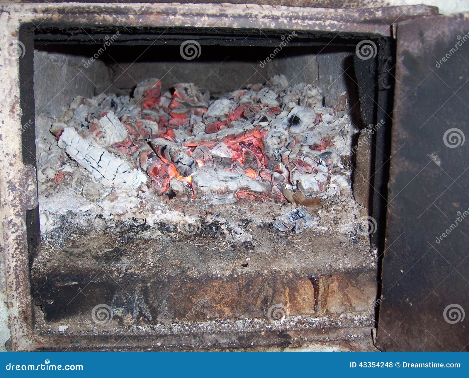 An Ax Is Cut Into A Log Of Firewood For A Firebox On A Wooden Texture ...