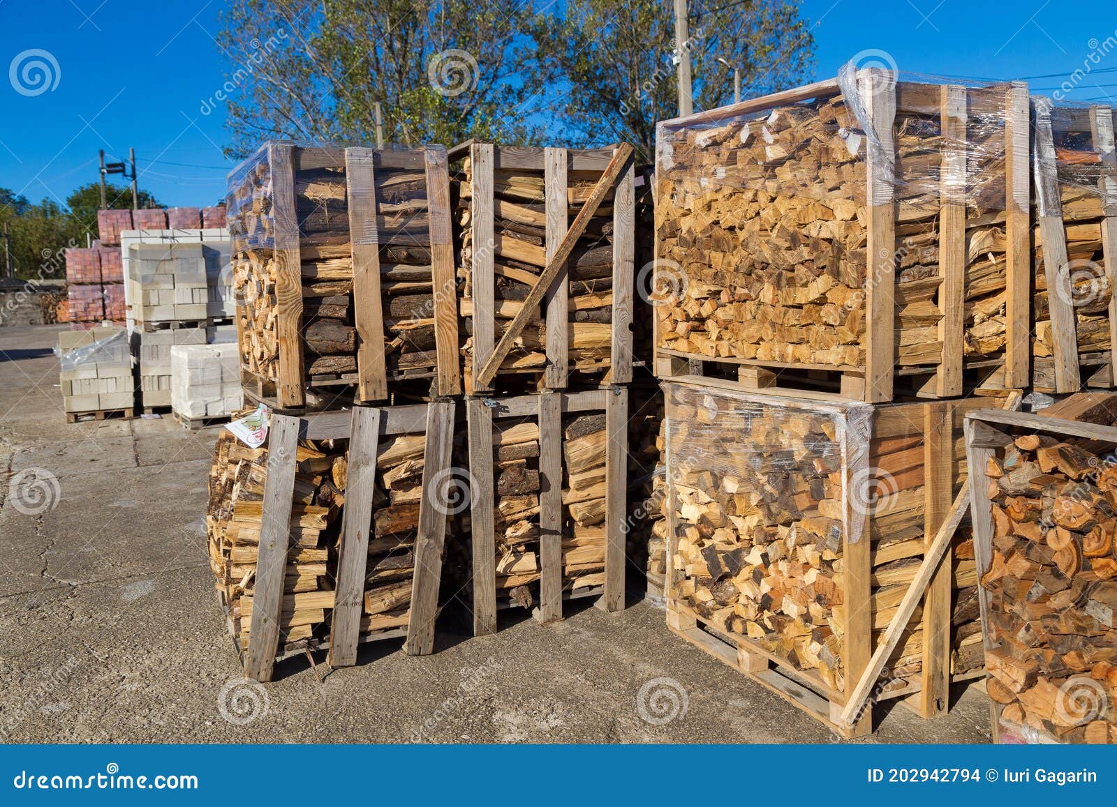 Firewood for Home Heating and Cooking on an Open Fire Stock Photo ...