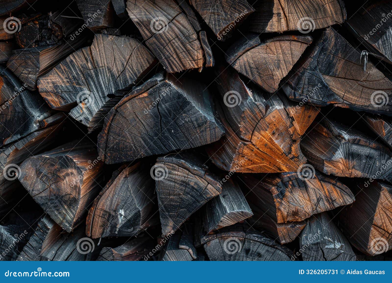 Firewood Logs Stacked For Winter, Creating A Rustic, Cozy Background ...
