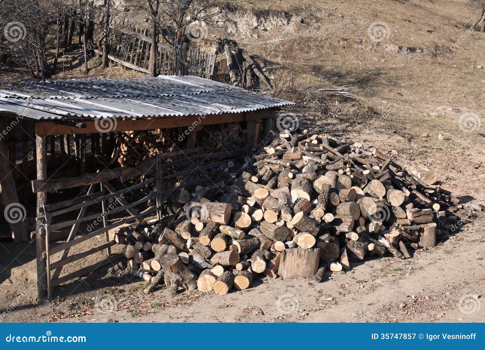 Firewood stock image. Image of november, supply, roof - 35747857