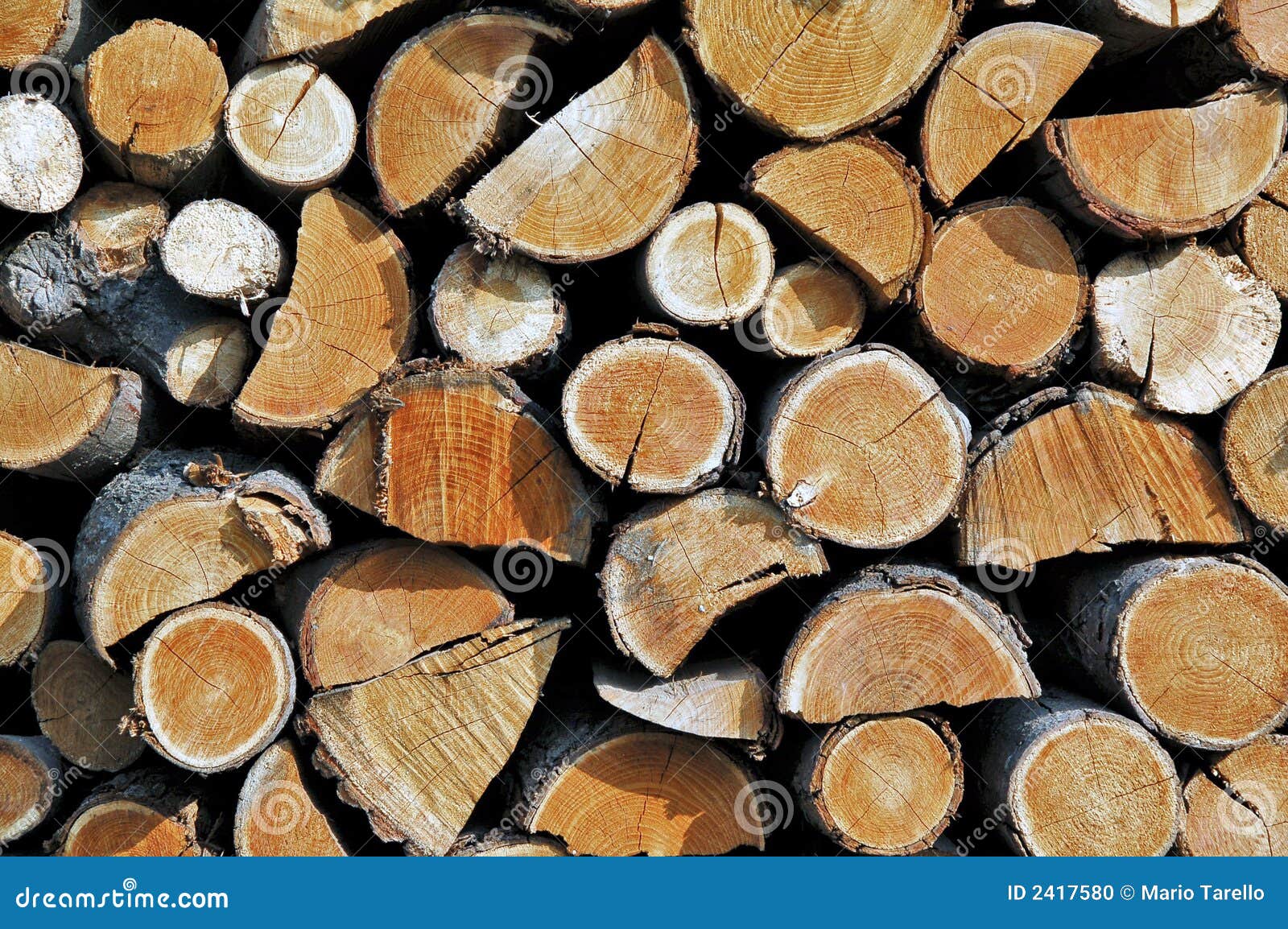 Firewood Stack Of Natural Wood Background Royalty-Free Stock Image ...