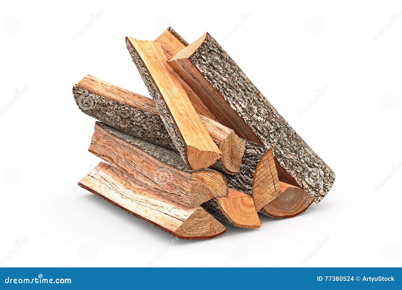 Firewood stack chopped stock illustration. Illustration of branched ...