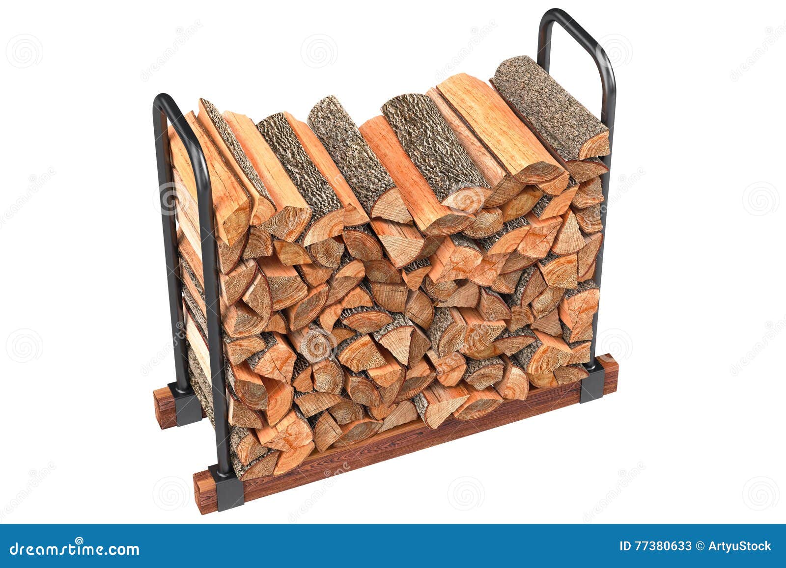 Woodpile With Firewood Vector Linear Illustration For Coloring. Outline ...