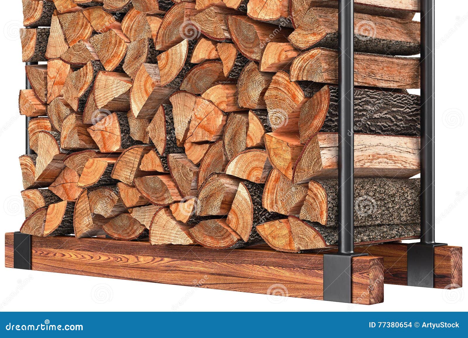 Firewood Stack Vector Wooden Material. | CartoonDealer.com #77101829