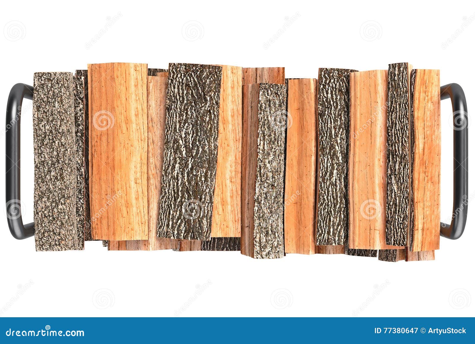 Firewood stack, top view stock illustration. Illustration of brown ...