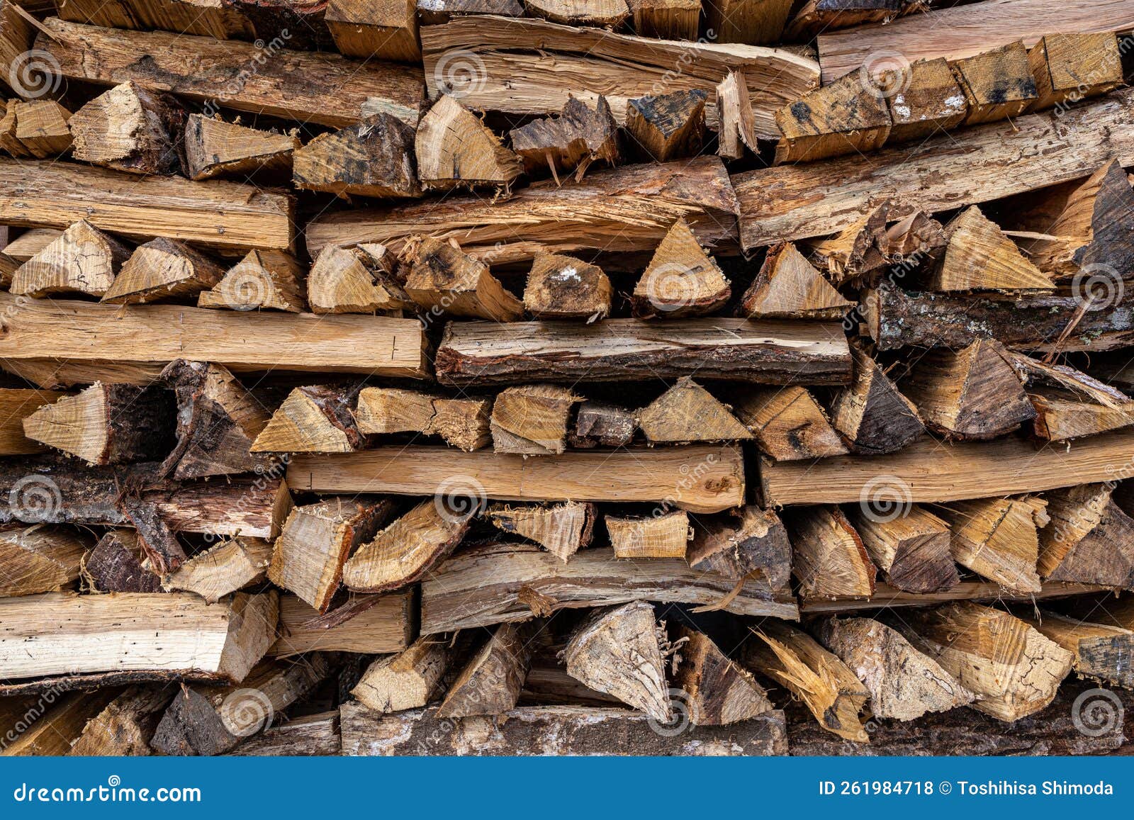 Firewood Stacked in Preparation for Winter. Stock Photo - Image of fire ...