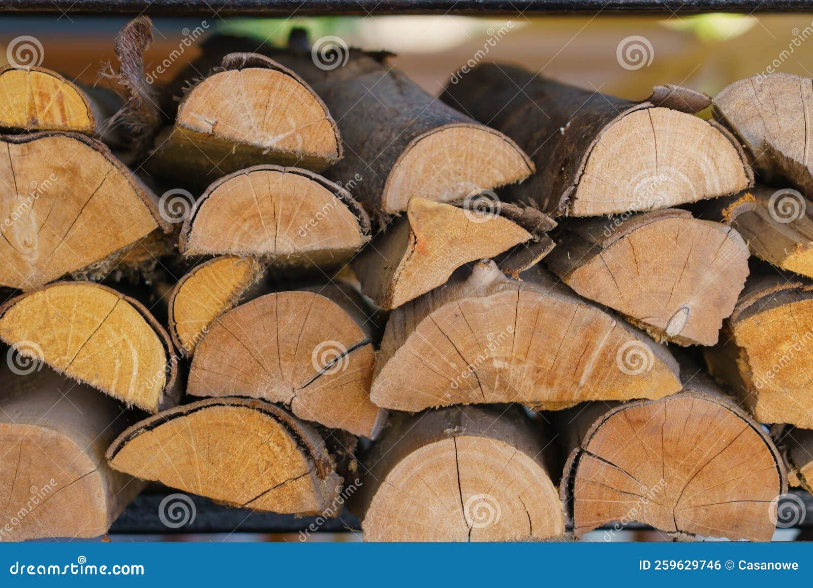 Firewood Stacked Up in a Pile for Abstract Background Stock Photo ...