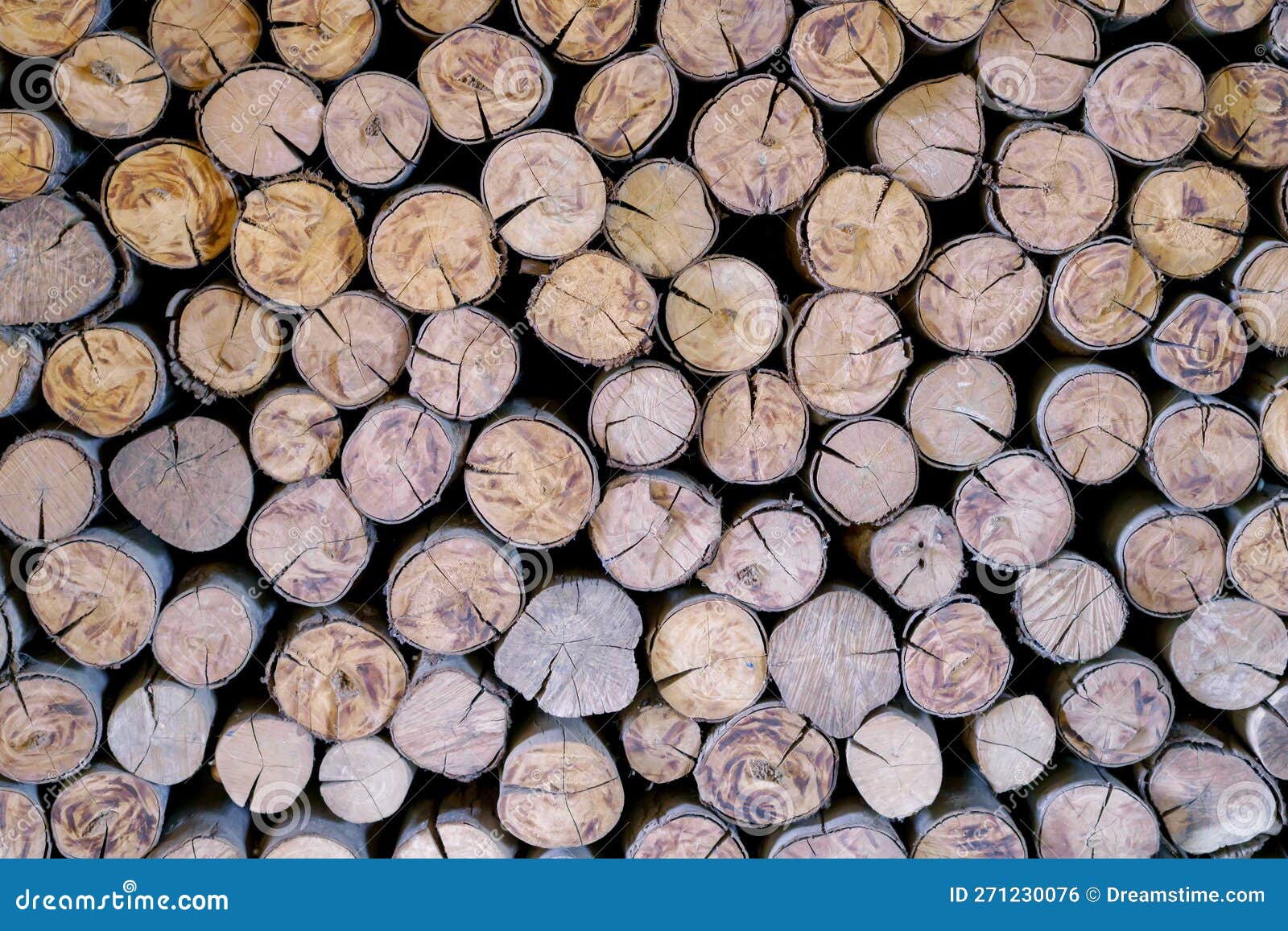 Firewood Stacked Up in a Pile for Abstract Background Stock Photo ...