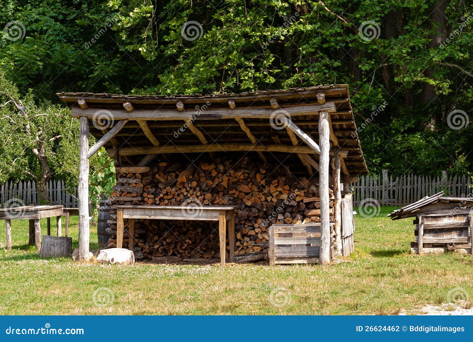 Firewood Storage Building stock photo. Image of country - 26624462