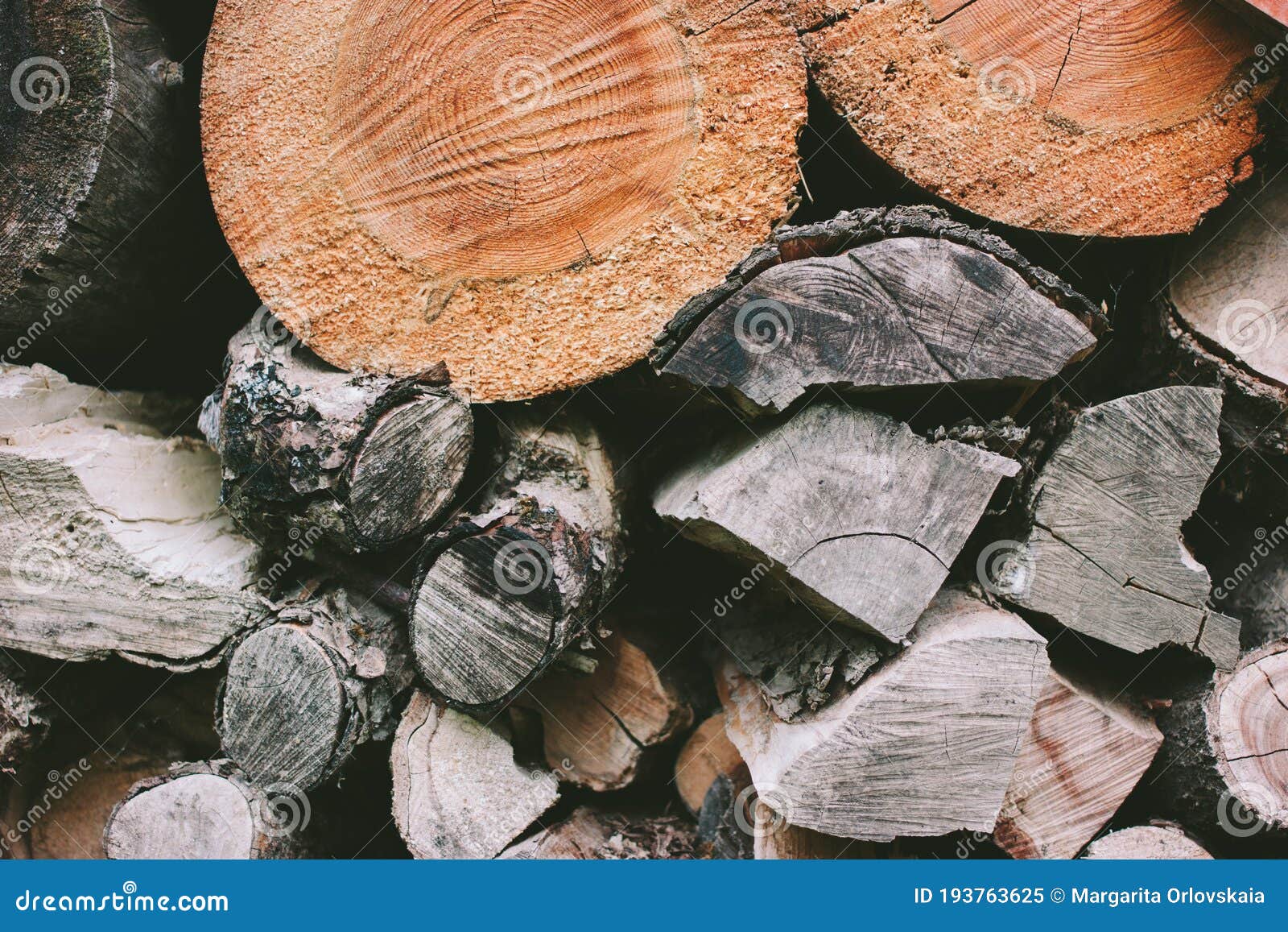 Firewood Storage for Heating. Stack Stock Image - Image of branch ...