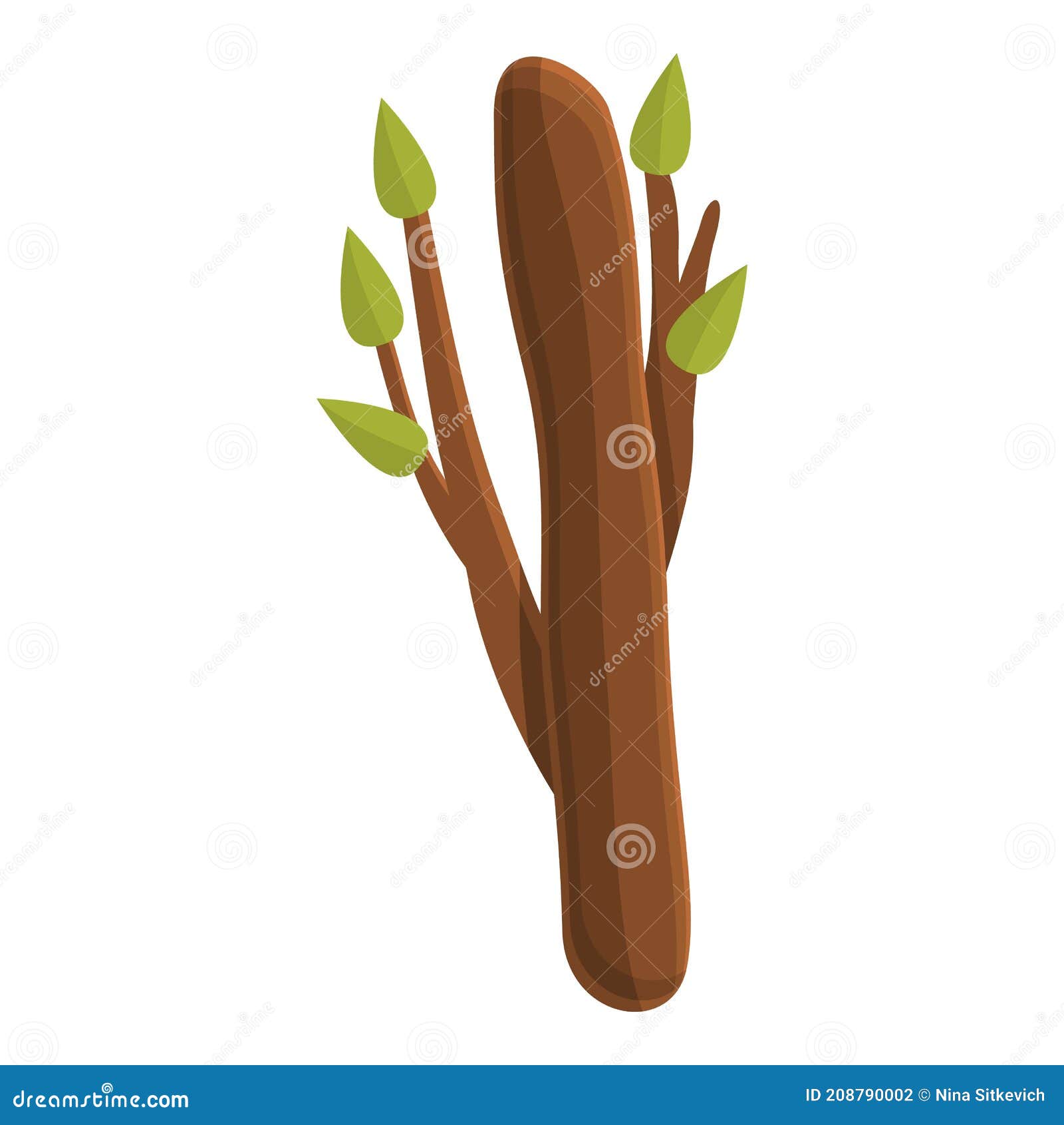 Firewood Tree Trunk Icon, Cartoon Style Stock Vector - Illustration of ...