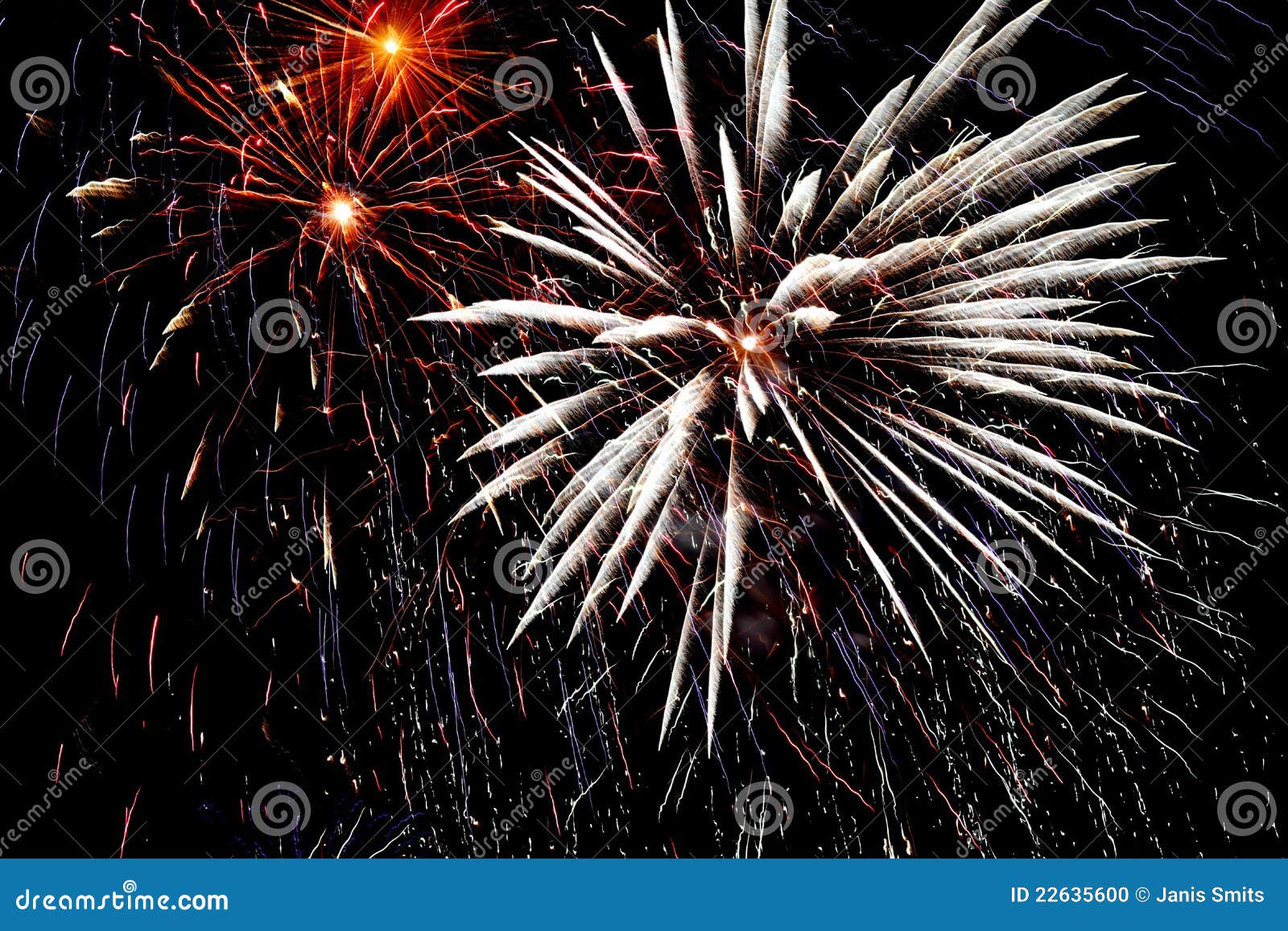 Firework stock photo. Image of fire, tail, star, night - 22635600