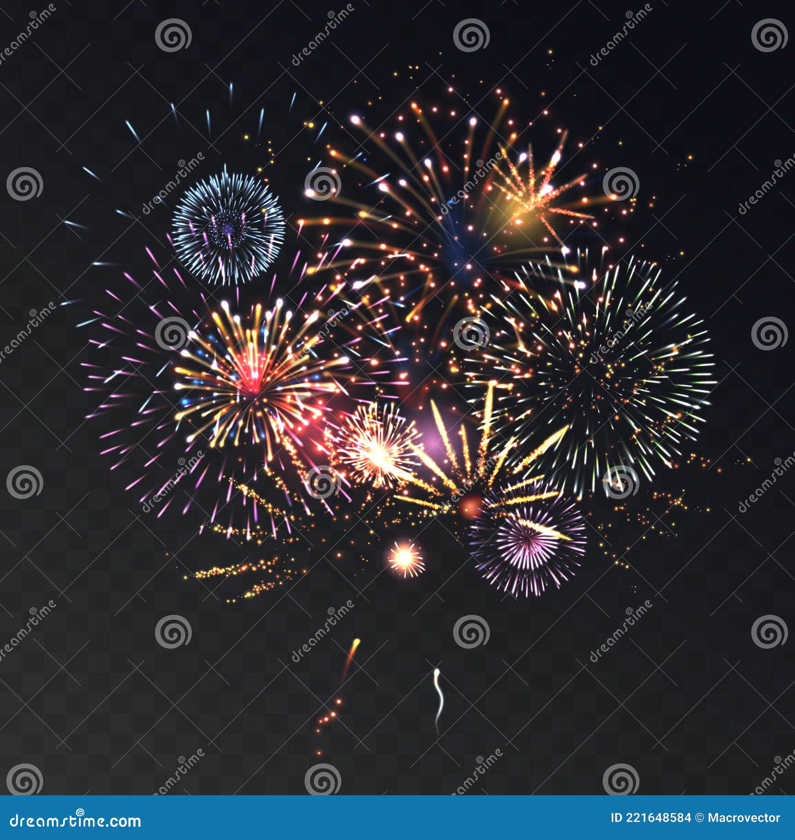 Firework Animation Transparent Concept Stock Vector - Illustration of ...