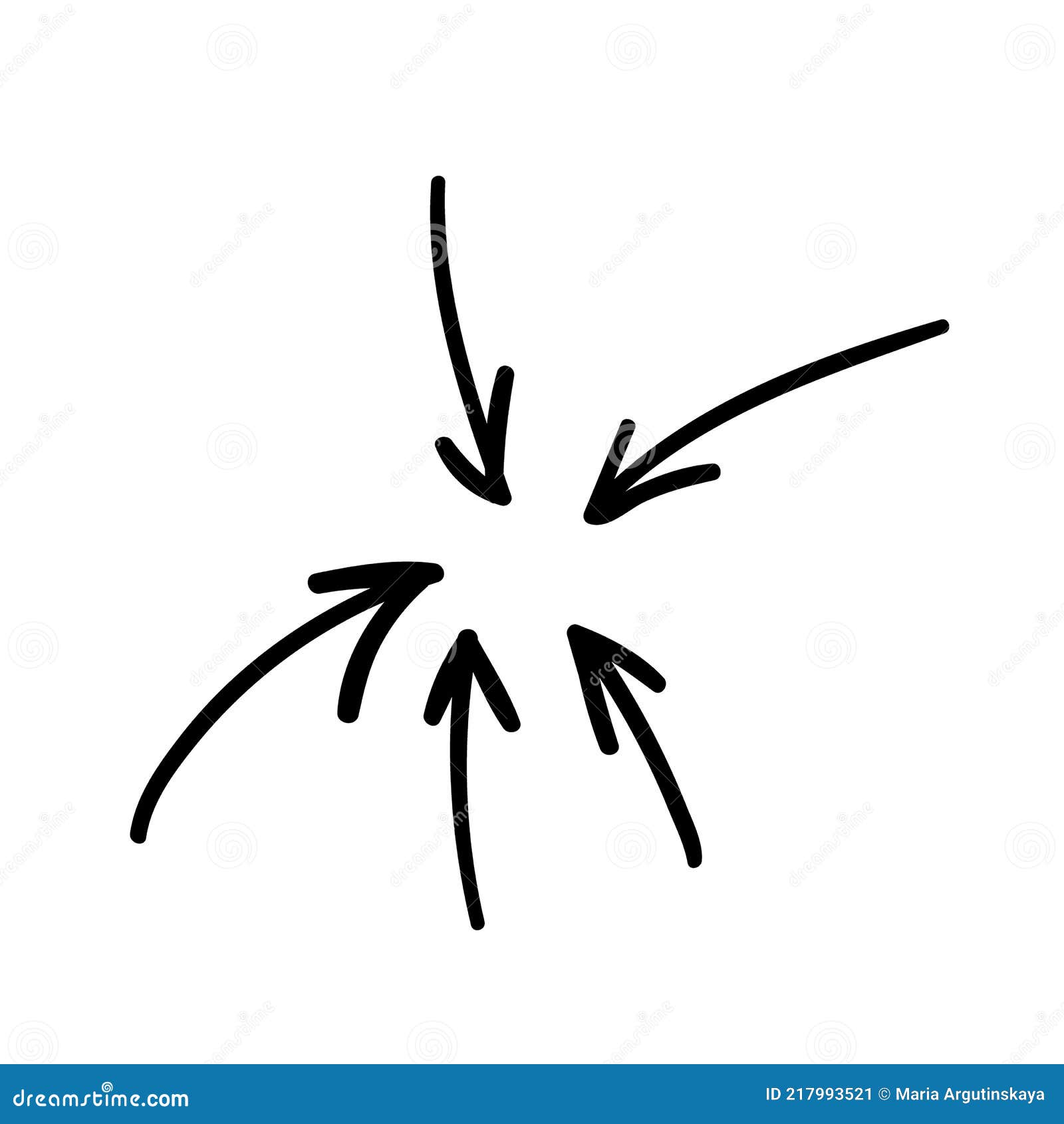 Firework Arrow for Infographics. Doodle Hand Drawing Sketch. Vector ...