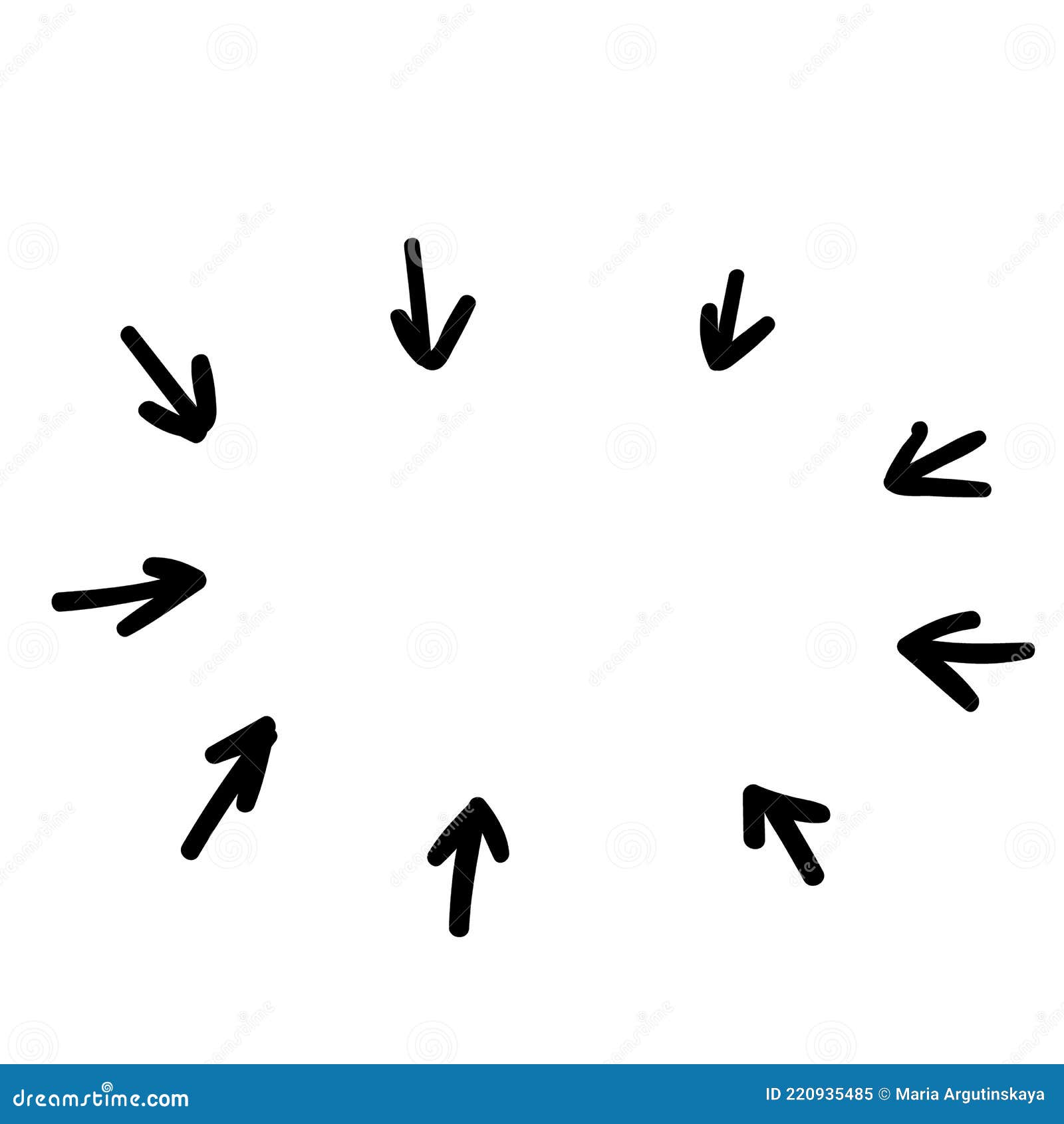 Firework Arrow for Infographics. Doodle Hand Drawing Sketch. Vector ...