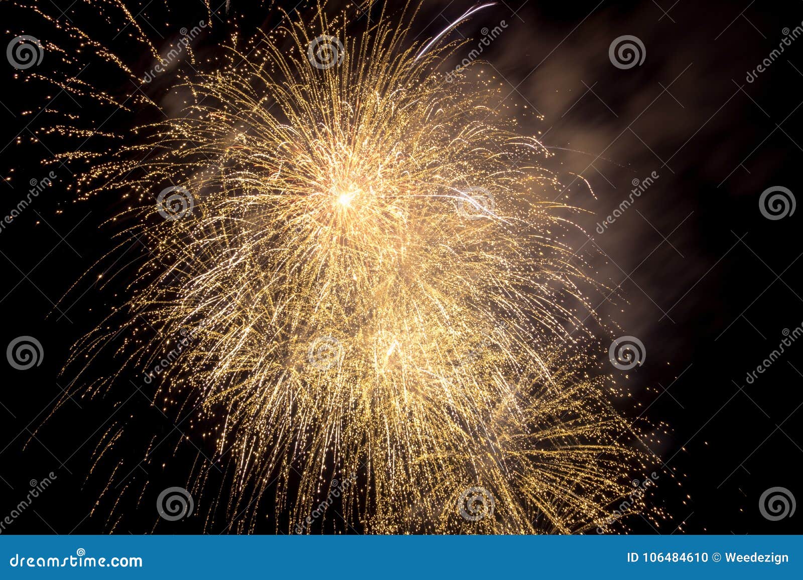 Firework Blast in Dark Sky at Night Celebration New Year,count D Stock ...