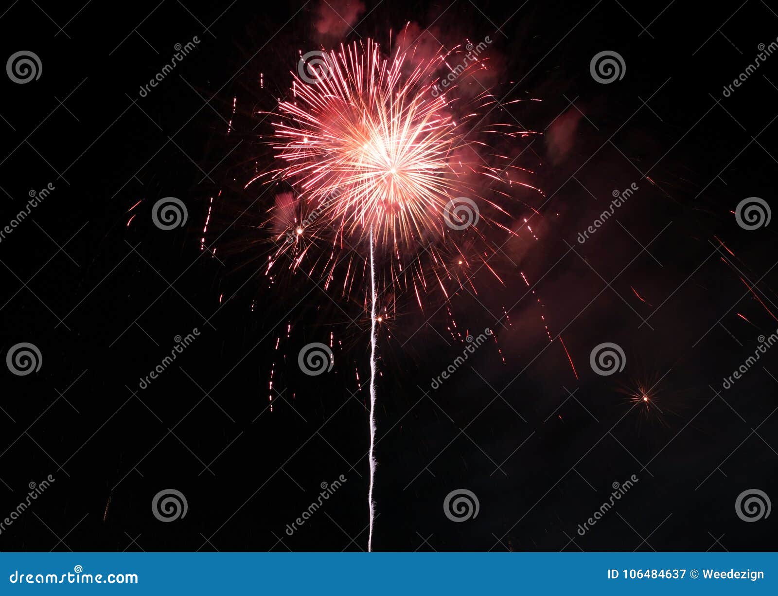 Firework Blast in Dark Sky at Night Celebration New Year,count D Stock ...