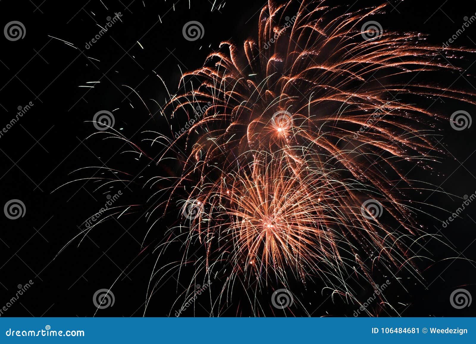 Firework Blast in Dark Sky at Night Celebration New Year,count D Stock ...