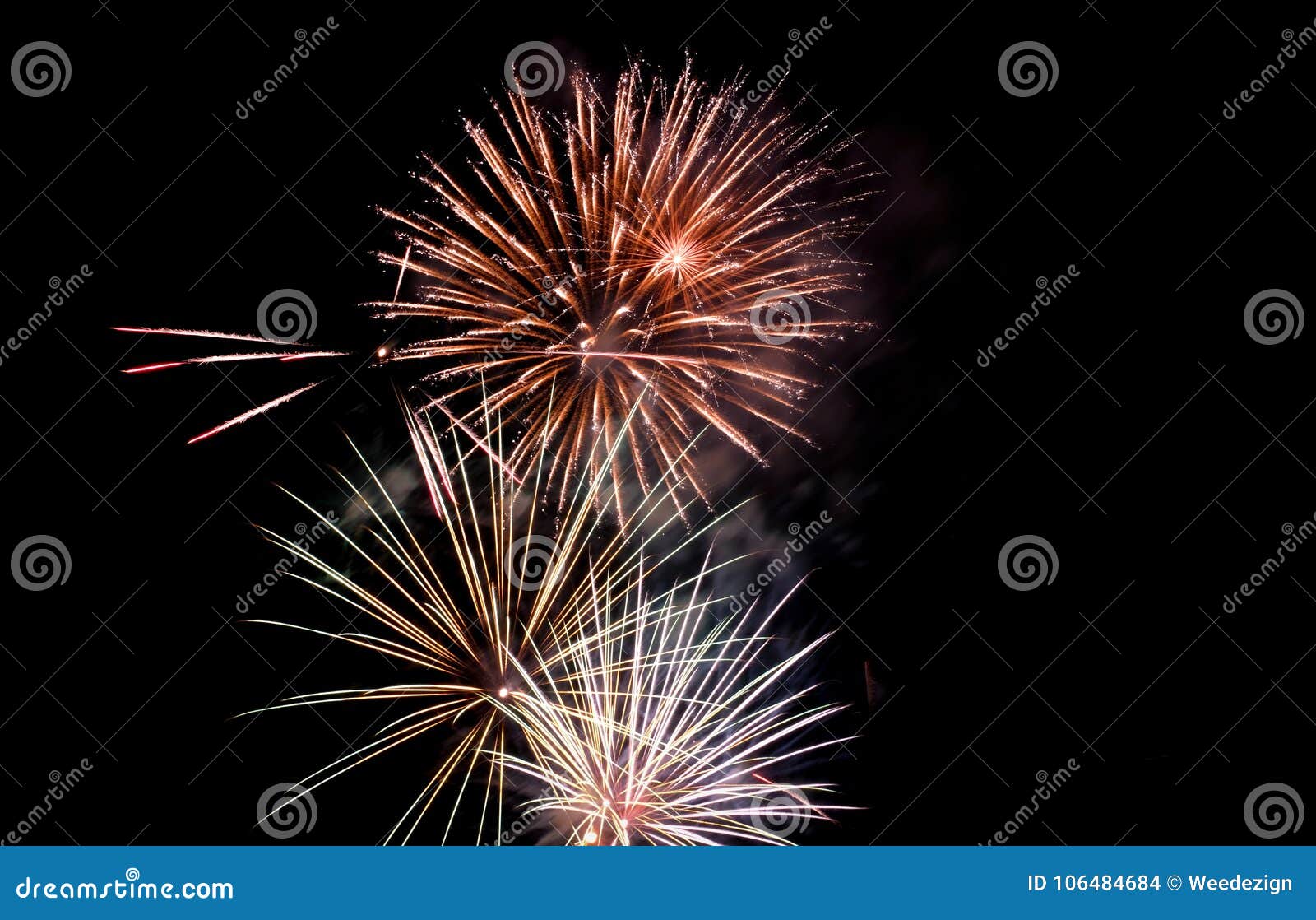 Firework Blast in Dark Sky at Night Celebration New Year,count D Stock ...