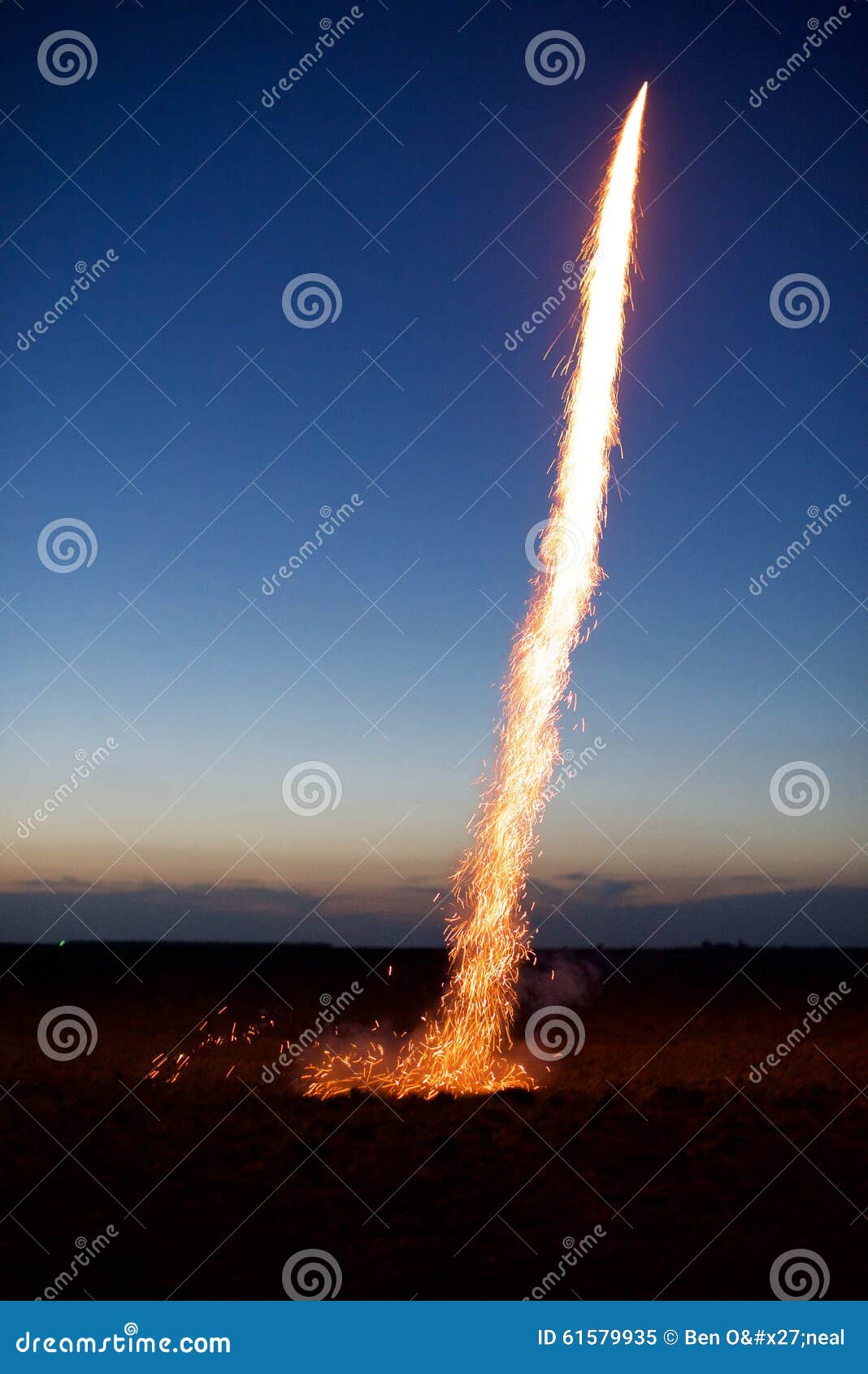Firework Blasting Off stock image. Image of blue, fire - 61579935