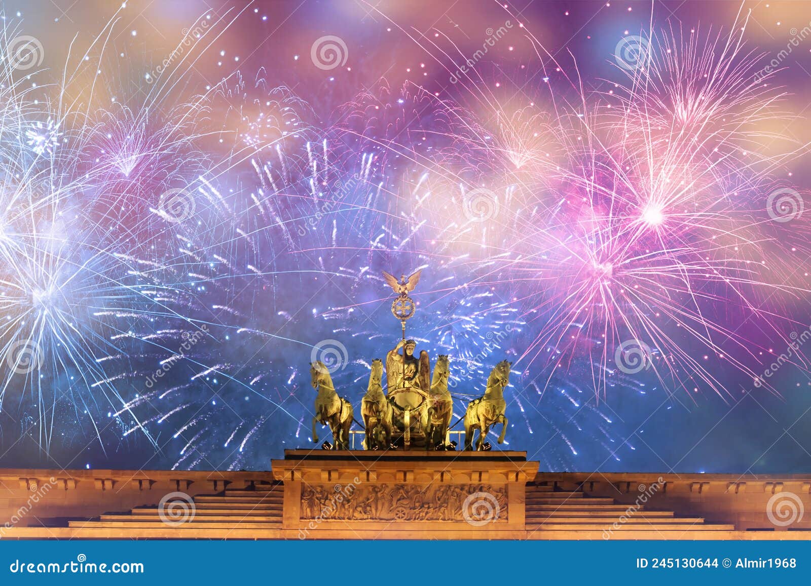 Celebration at Berlin Brandenburg Gate Stock Photo - Image of germany ...
