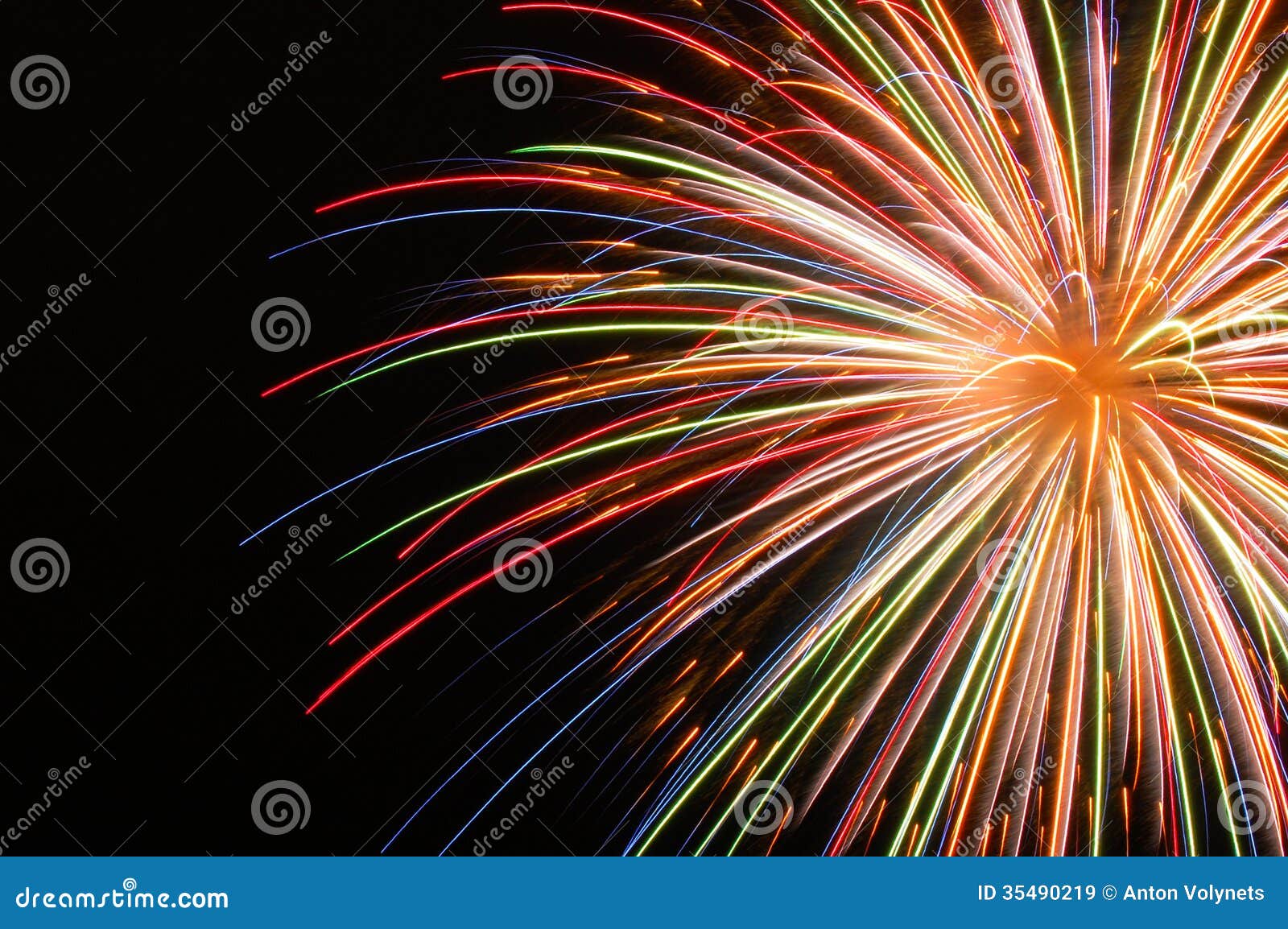 Firework bright explosion stock image. Image of rocket - 35490219