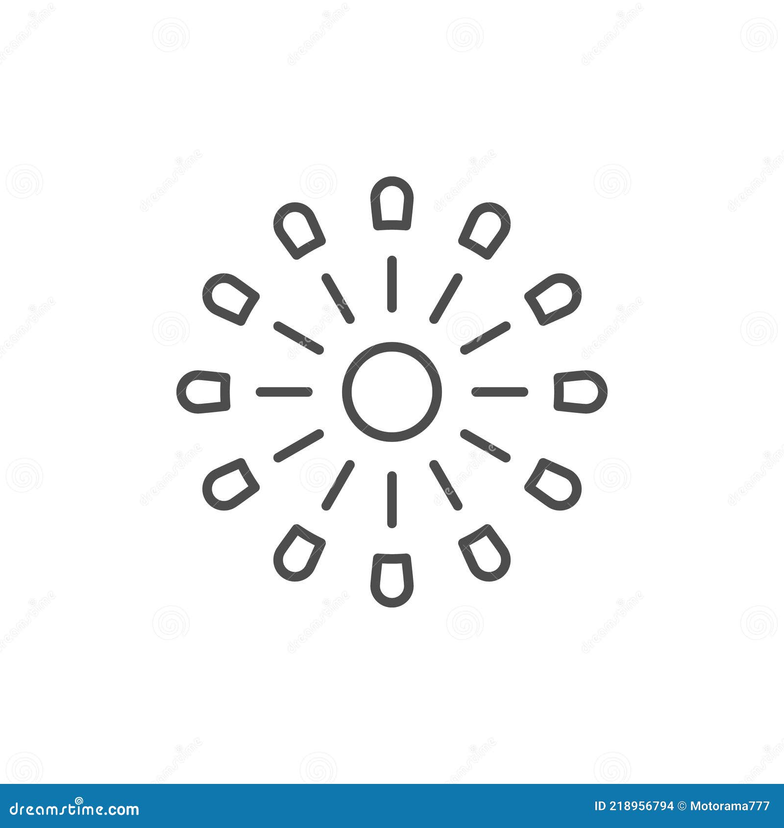 Firework Burst Line Outline Icon Stock Vector - Illustration of party ...