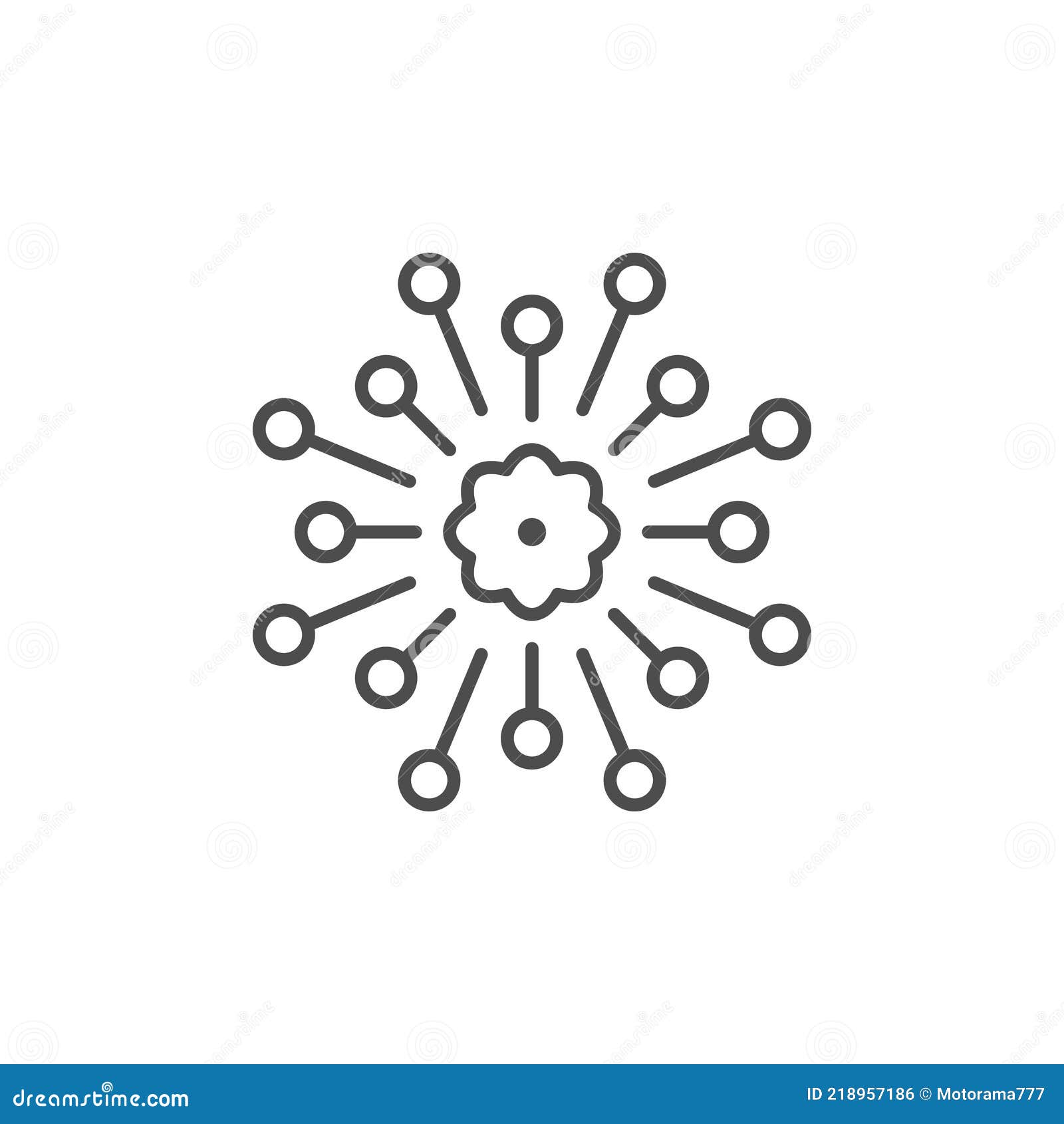 Firework Burst Line Outline Icon Stock Vector - Illustration of ...