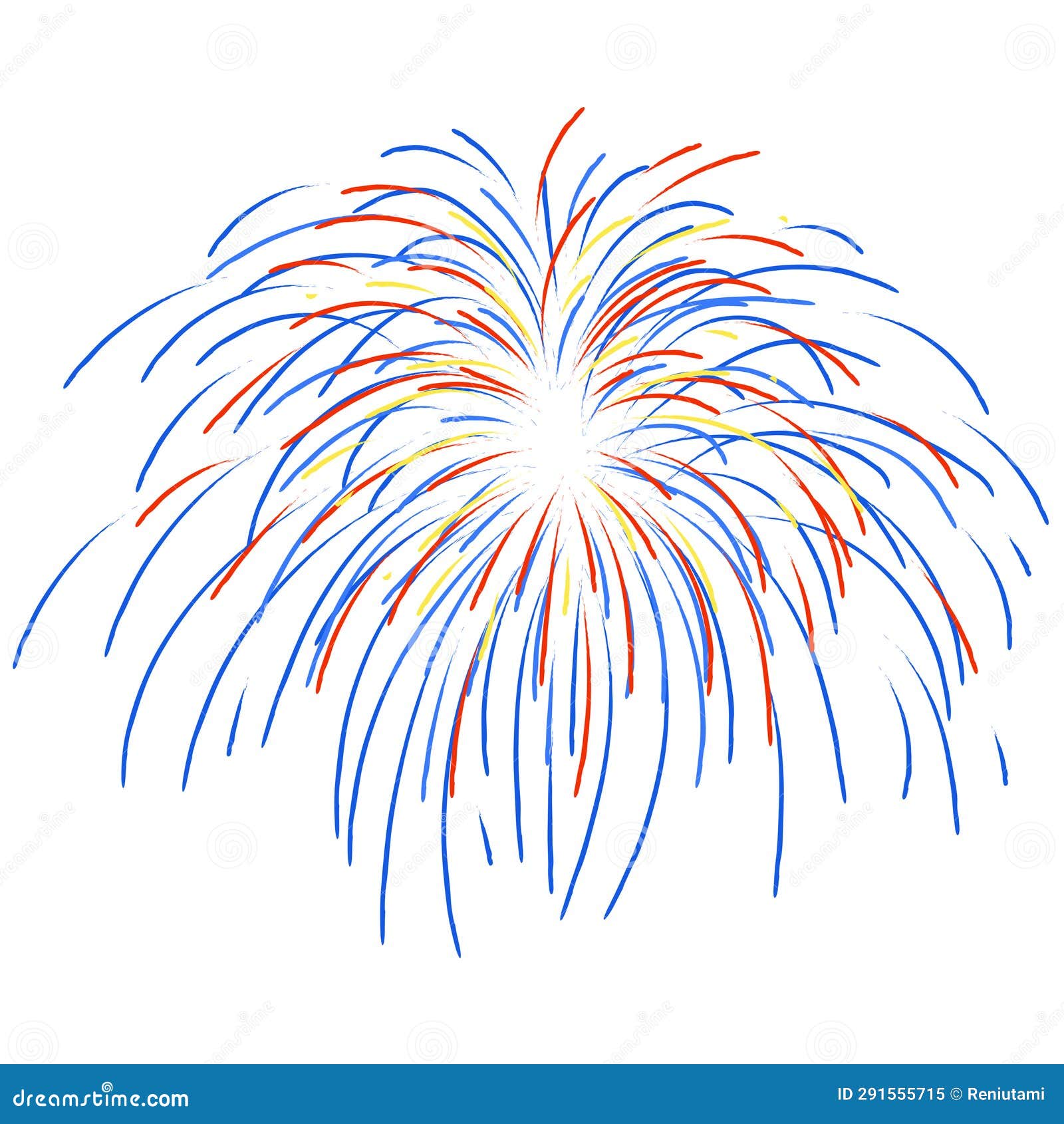 Firework Burst New Year Celebration Vector Illustration Icon Stock ...