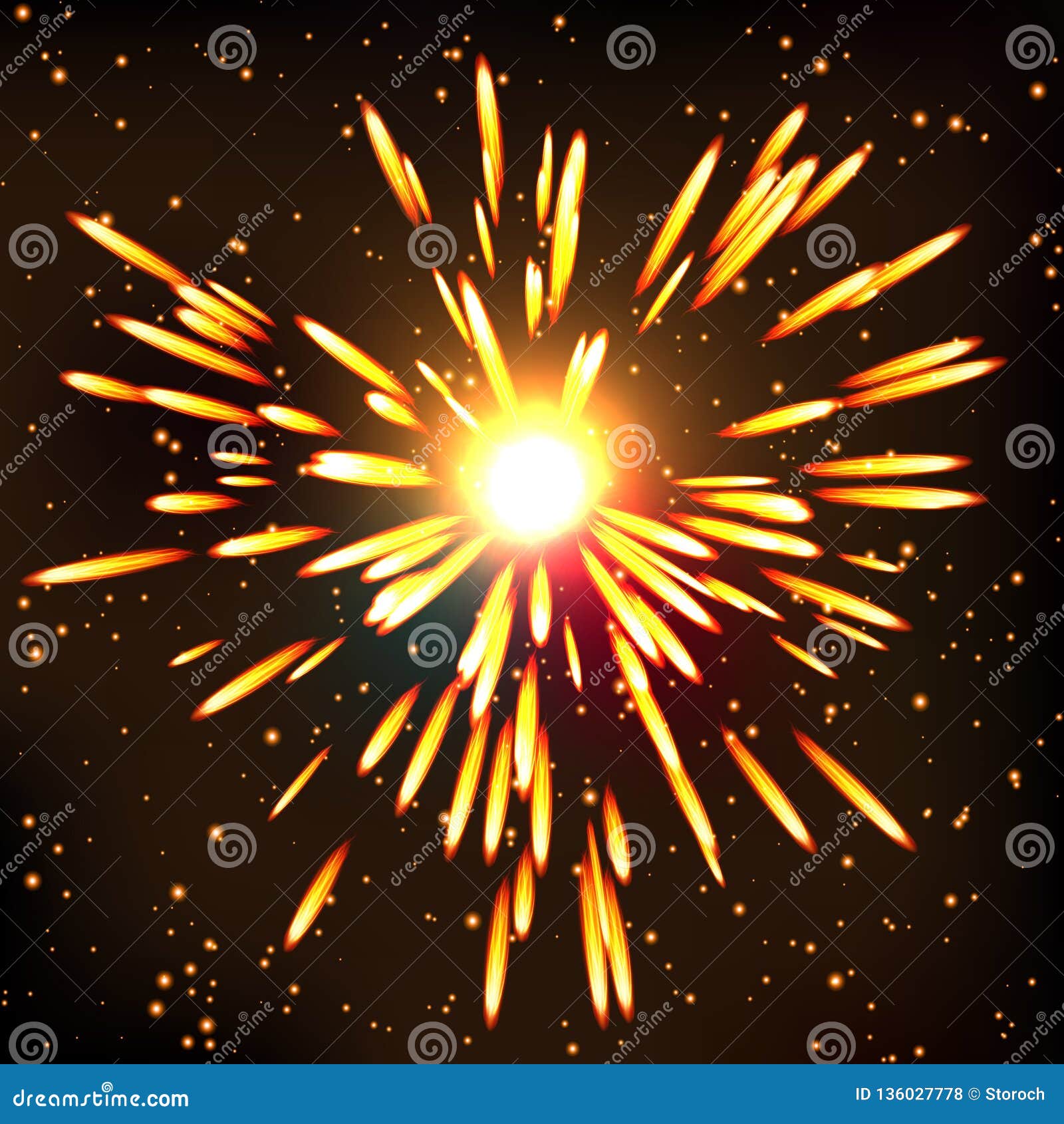 Firework Bursting Sparkle Background. Symbol Festive Stock Vector ...