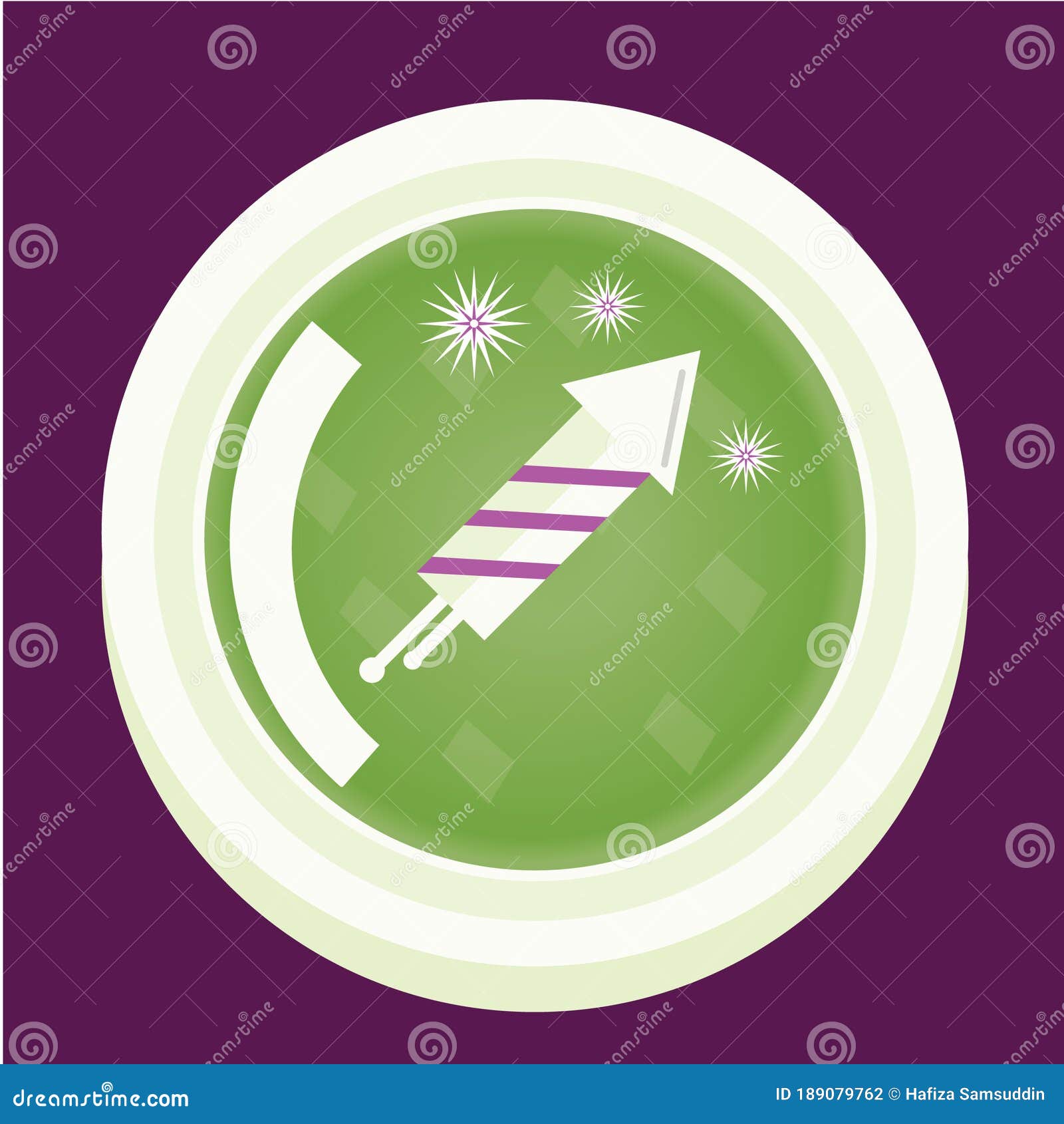 Firework Button. Vector Illustration Decorative Design Stock Vector ...