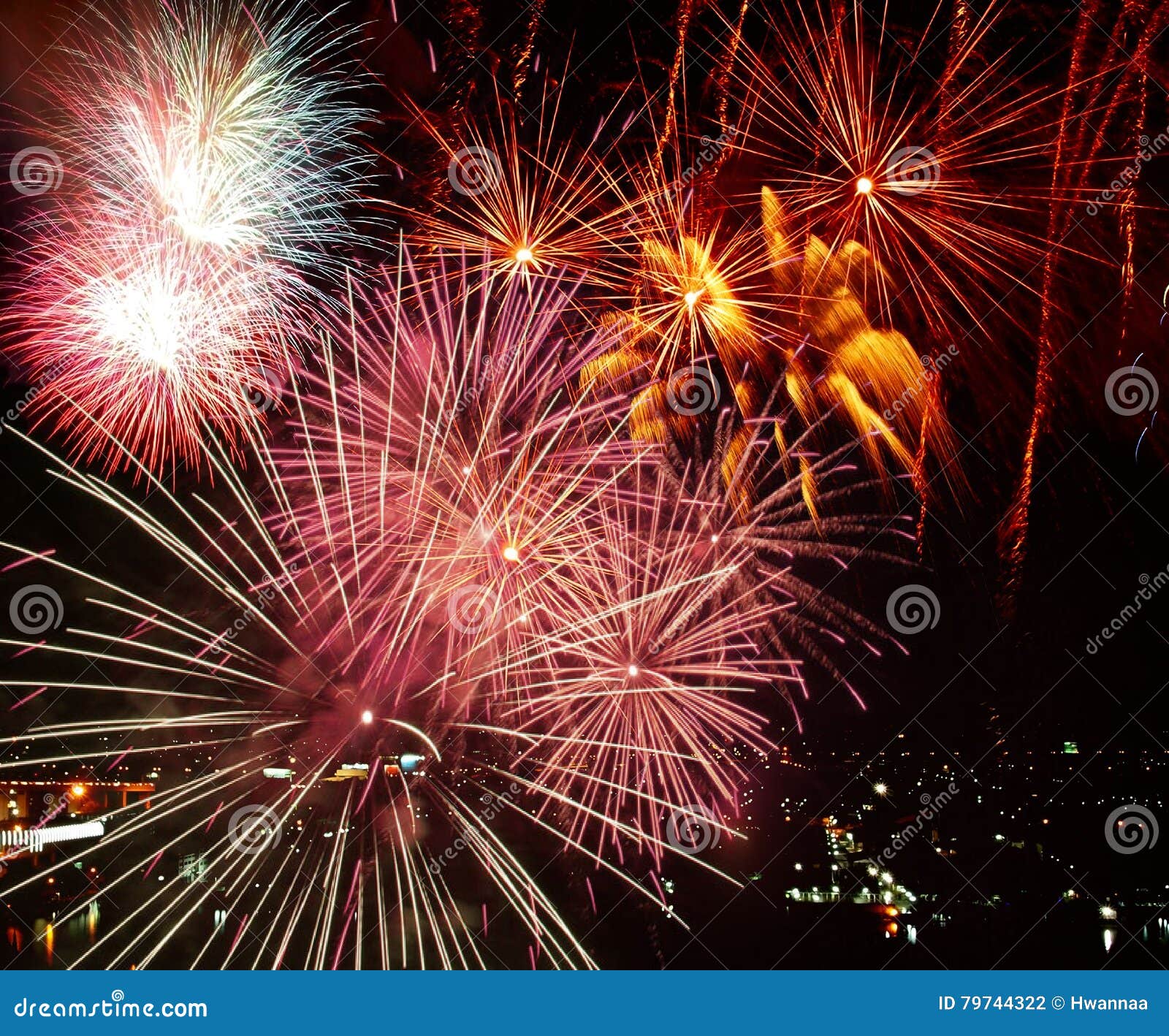 Firework celebration stock photo. Image of burst, year - 79744322