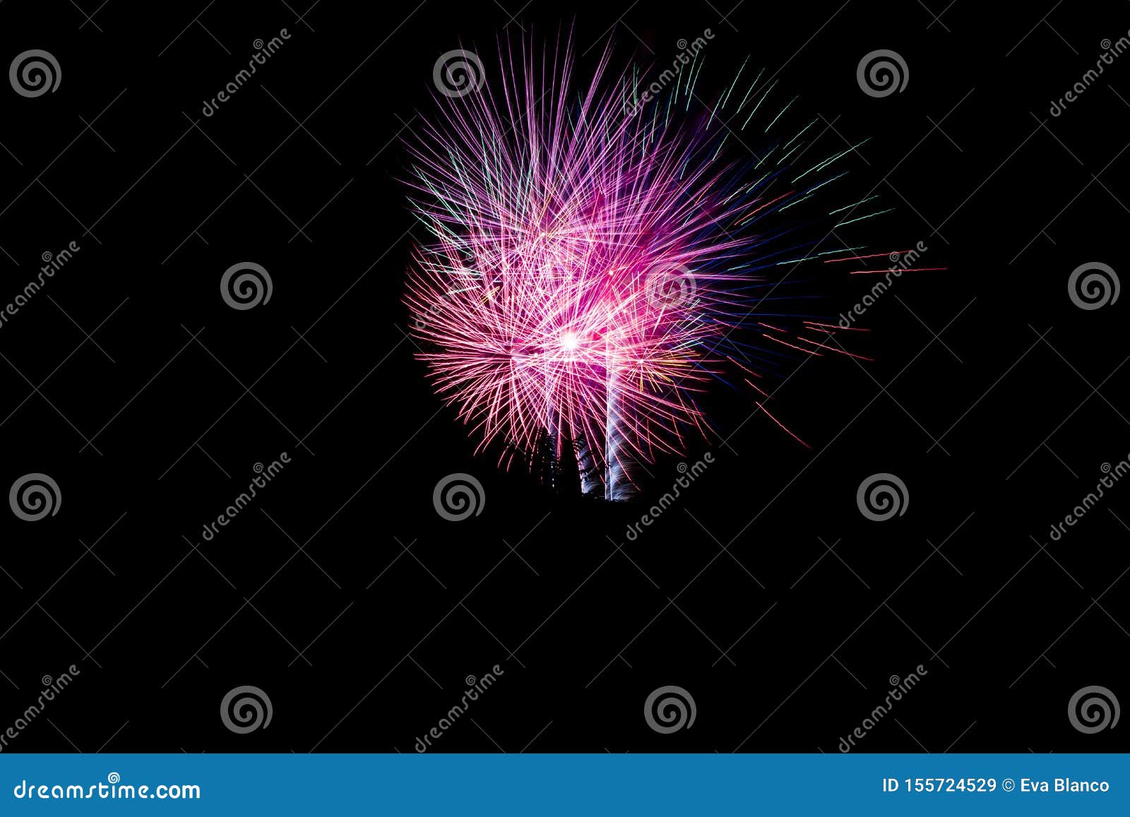 Firework Celebration, with a Multiple Long Exposure To Capture the ...