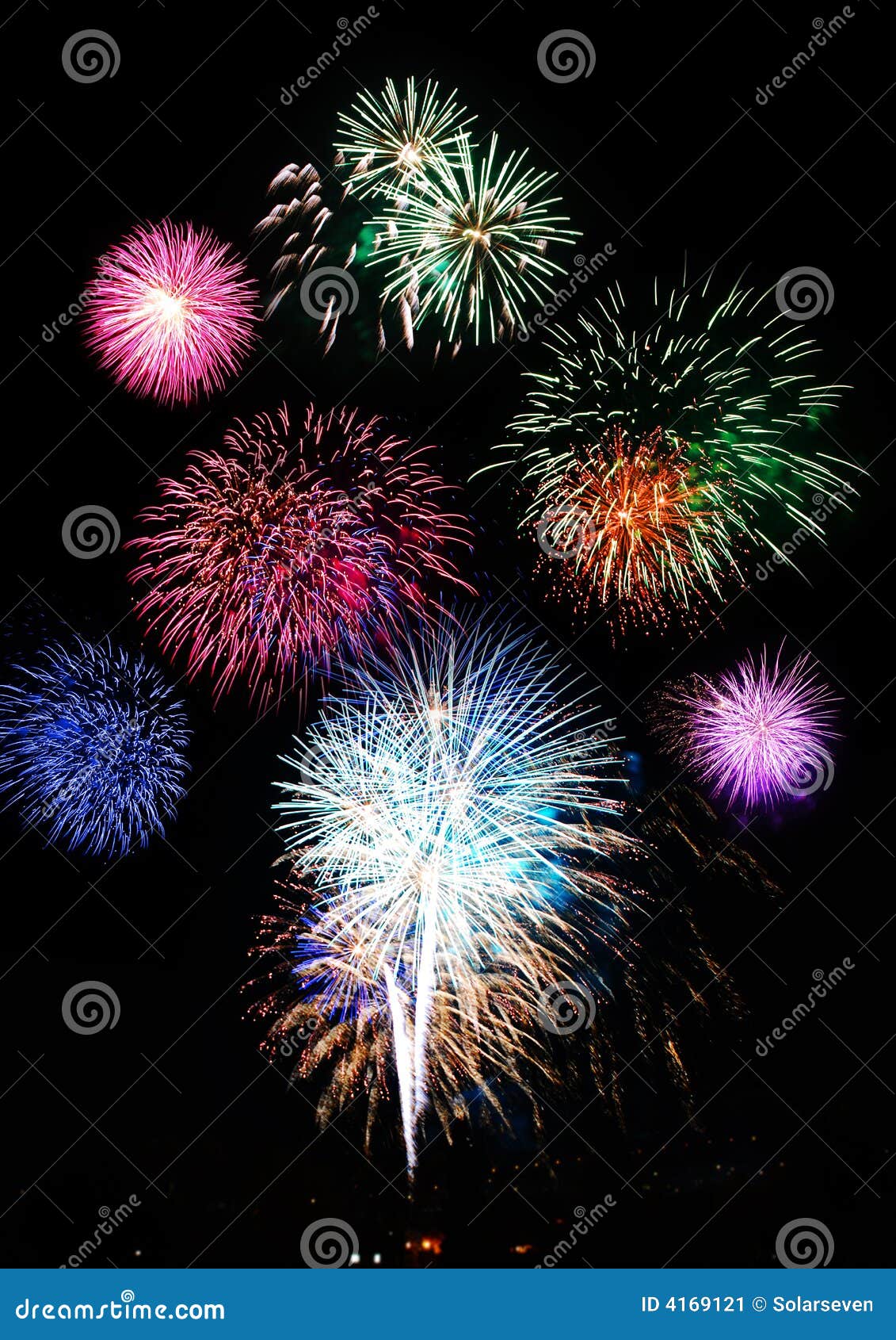 Firework Celebrations stock image. Image of night, july - 4169121
